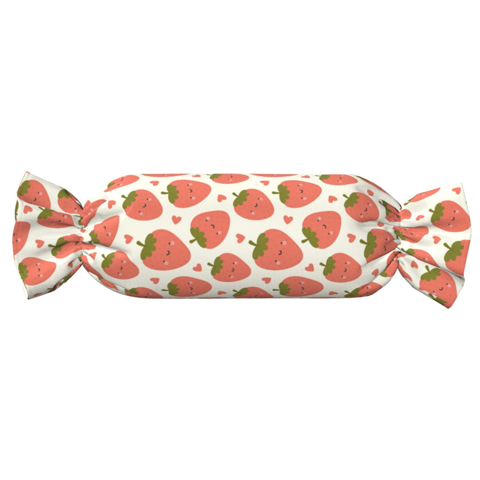 Haiem Hand Drawn Strawberry for Round Cervical Roll Cylinder Bolster ...