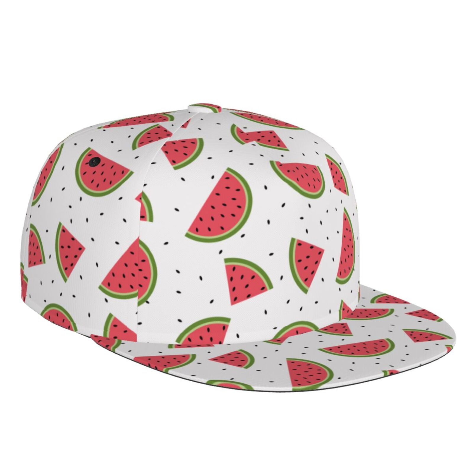 Haiem Hand Drawn Watermelon Classic Snapback Cap Flat Bill Hat Baseball ...
