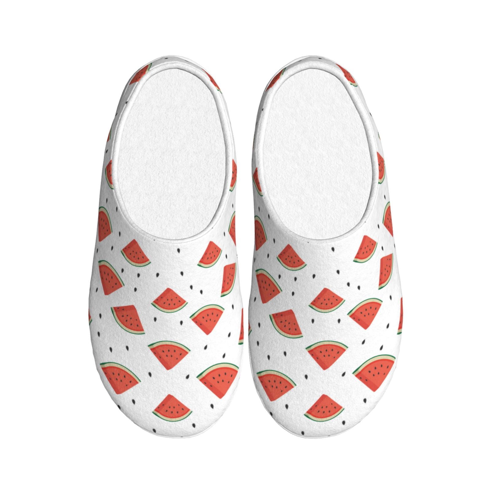 Haiem Hand Drawn Watermelon Print Women's Fuzzy Memory Foam House ...