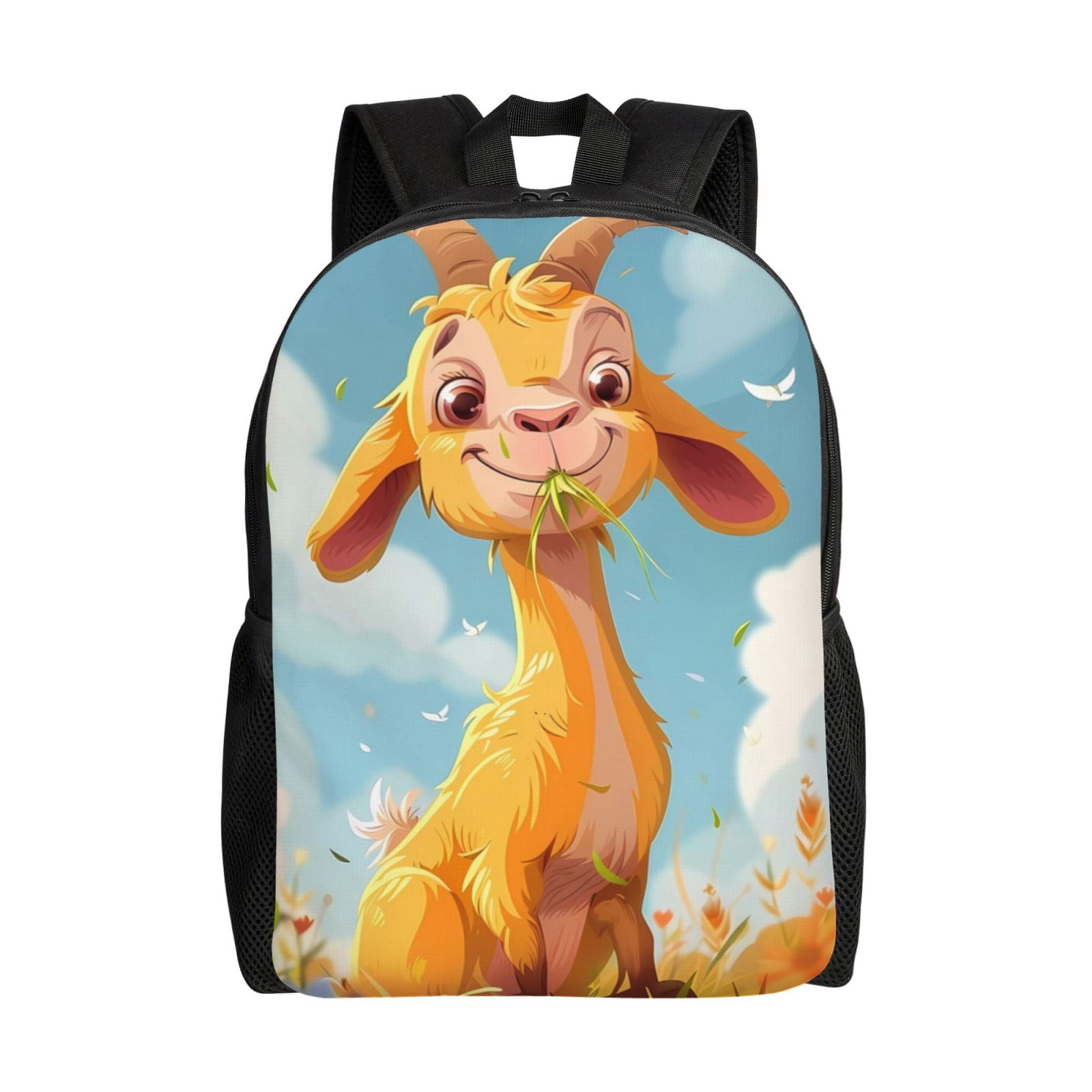 Haiem Happy Goat In Meadow Backpack - Stylish and Durable 15-inch ...