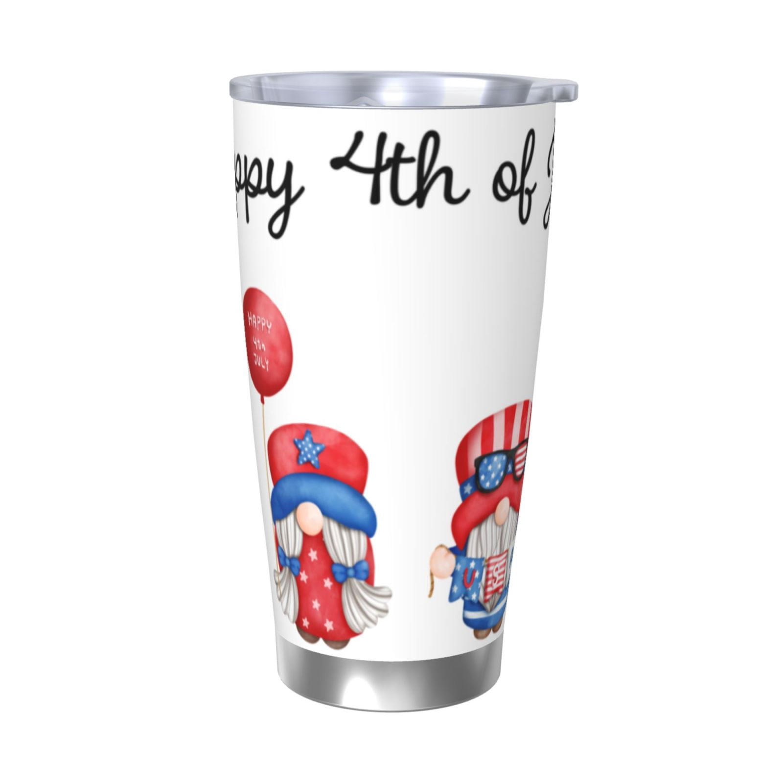 Haiem Happy Independence Day Gnome Printed 20oz Straight Skinny Car ...