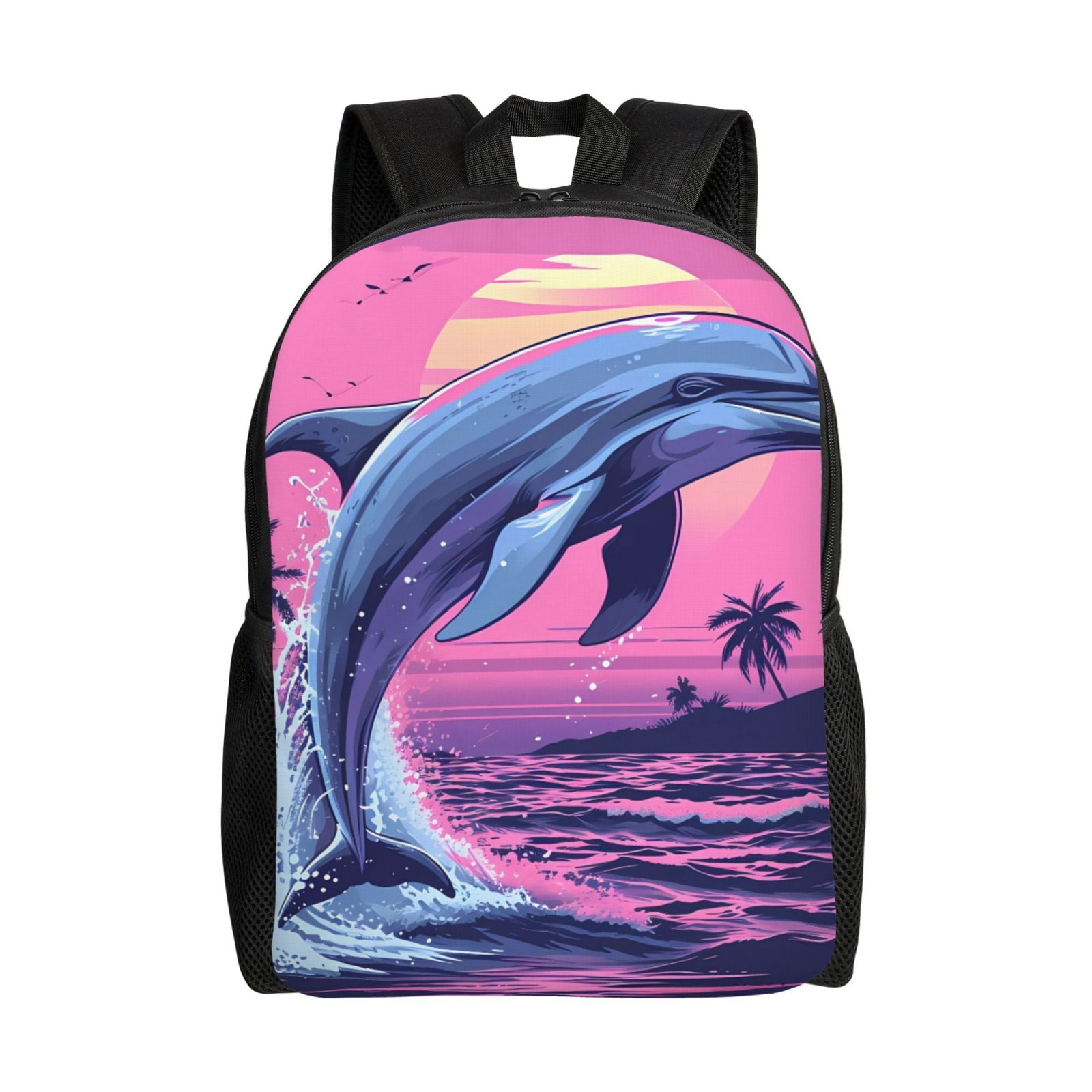 Haiem Hawaiian Beach Dolphin Backpack - Stylish and Durable 15-inch ...