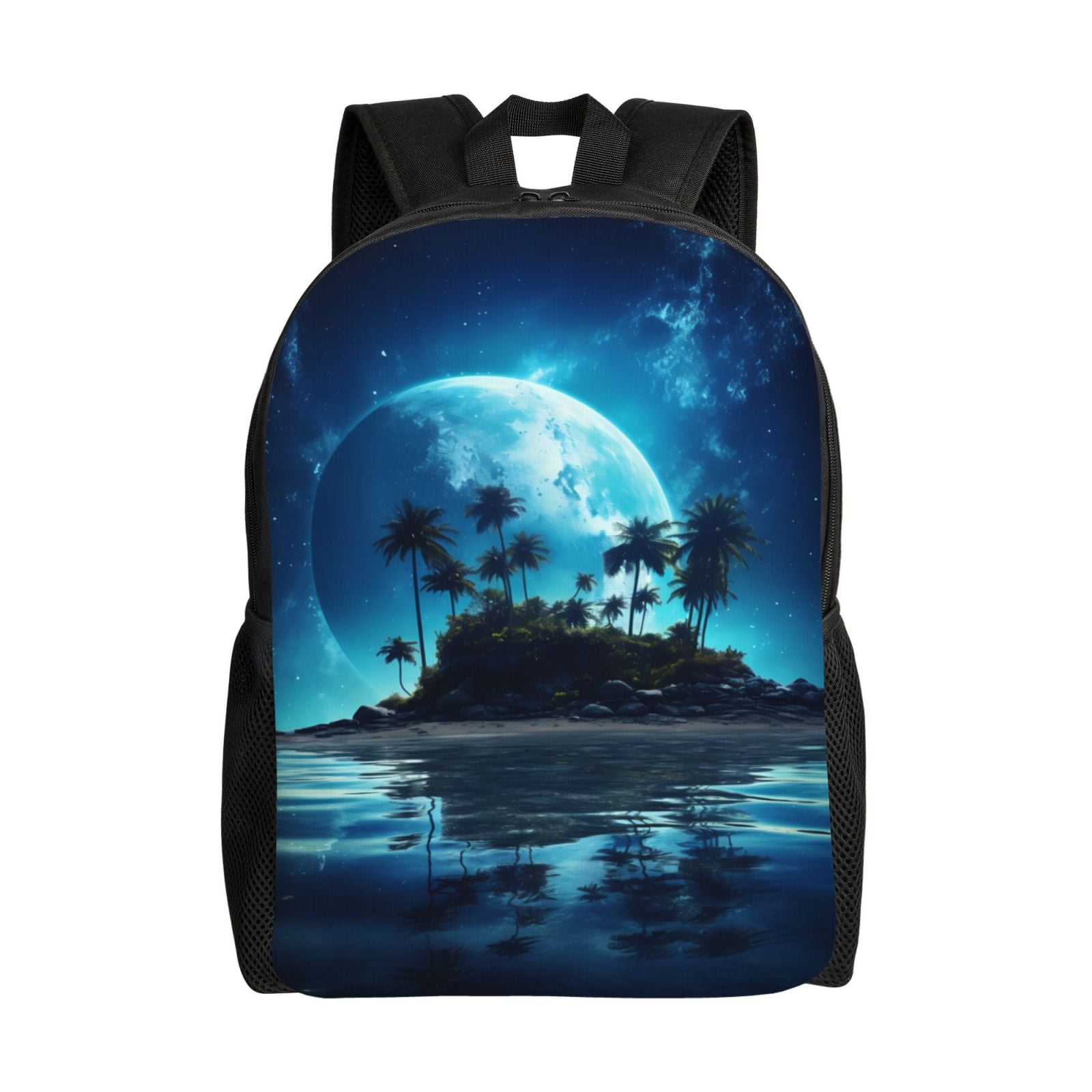 Haiem Hawaiian Beach Pirate Moon Backpack - Stylish and Durable 15-inch ...