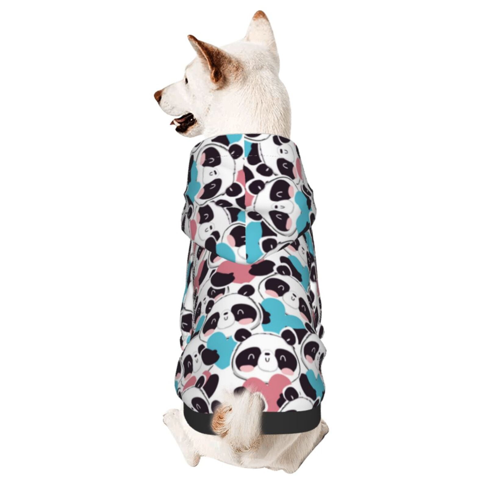 Haiem Heart Panda for Winter Dog Hoodie Sweatshirts with Pockets Warm ...