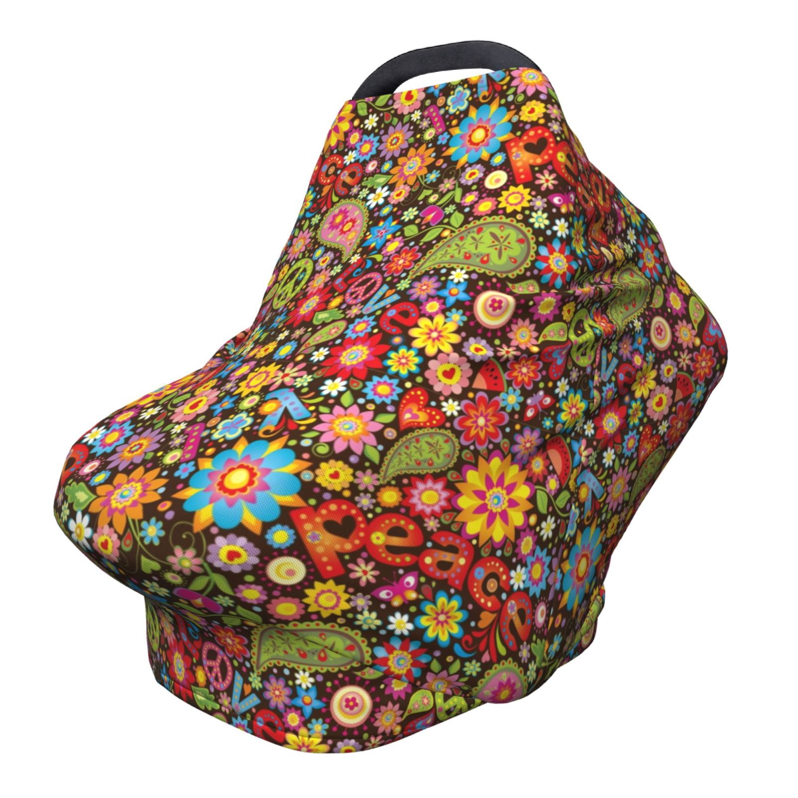 Haiem Hippie Peace Love Baby Nursing Cover & Nursing Poncho - Multi Use ...