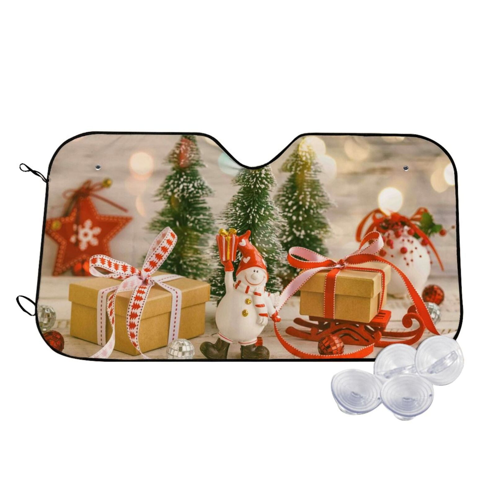 Haiem Holiday Christmas Stars Car Windshield Sun Shade - Blocks UV Rays ...
