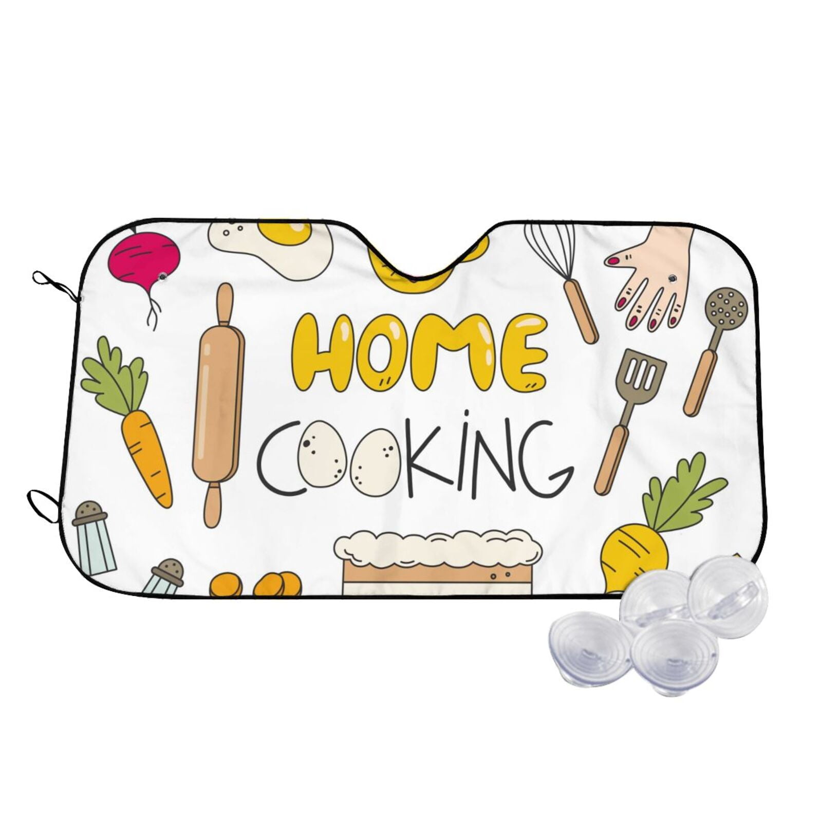 Haiem Home Cooking Car Windshield Sun Shade - Blocks UV Rays Sun Visor ...
