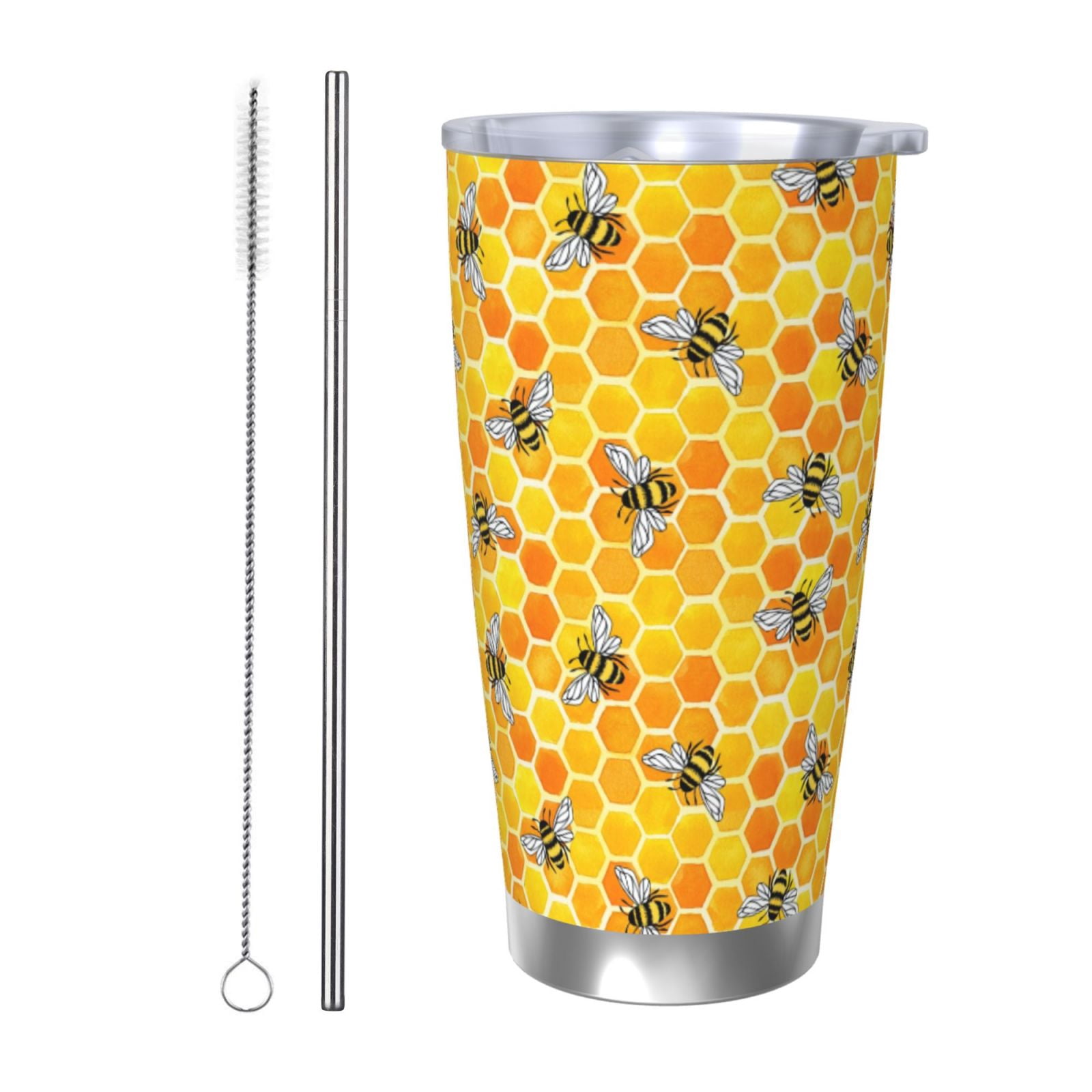 Haiem Honeycombs Printed 20oz Straight Skinny Car Cups With Insulated ...