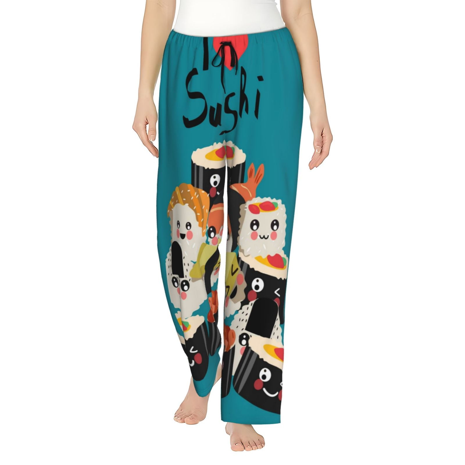 Haiem I Love Sushi Women's Pajama Pants Ultra Lightweight Pjs Bottoms ...