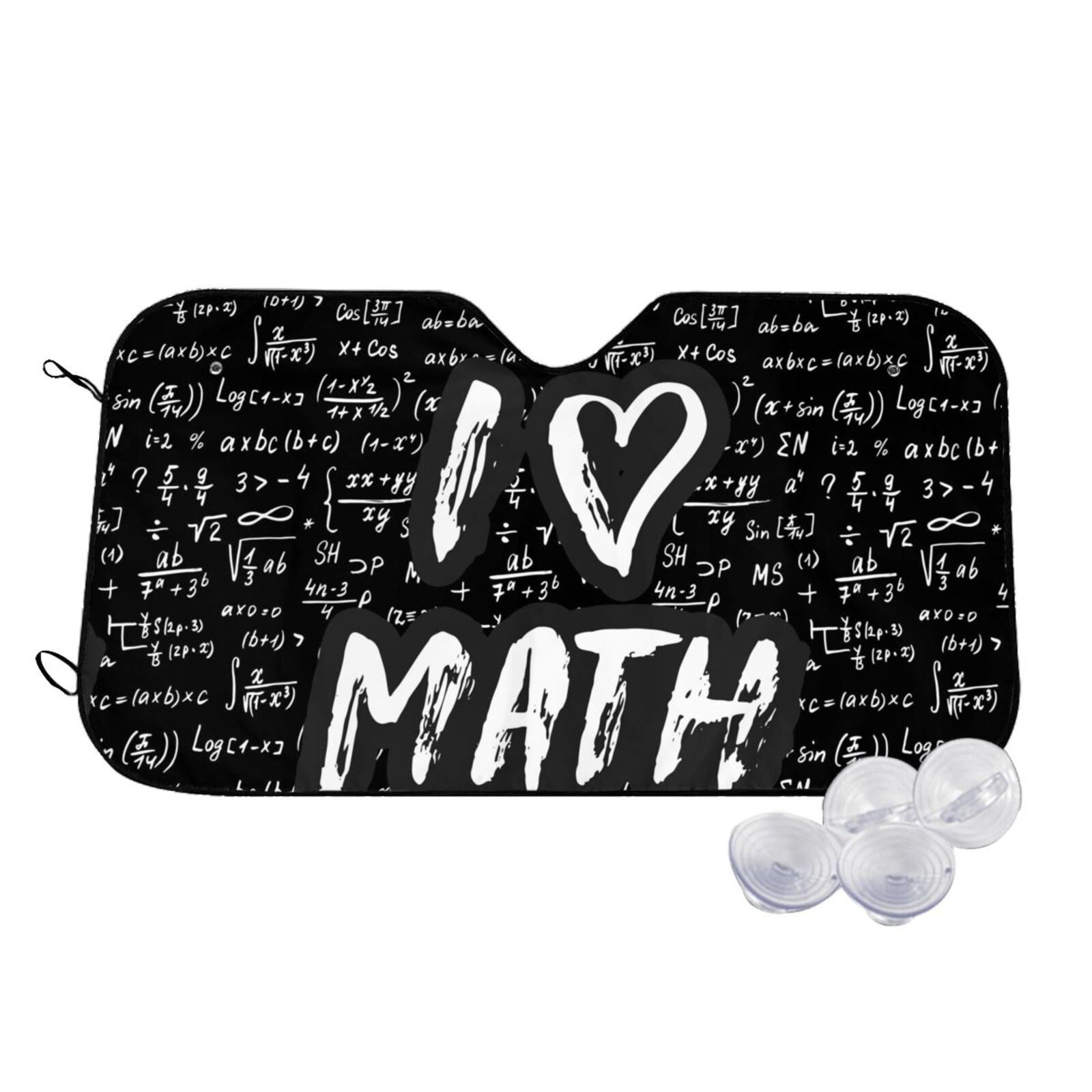 Haiem I love Math Car Windshield Sun Shade - Blocks UV Rays Sun Visor ...