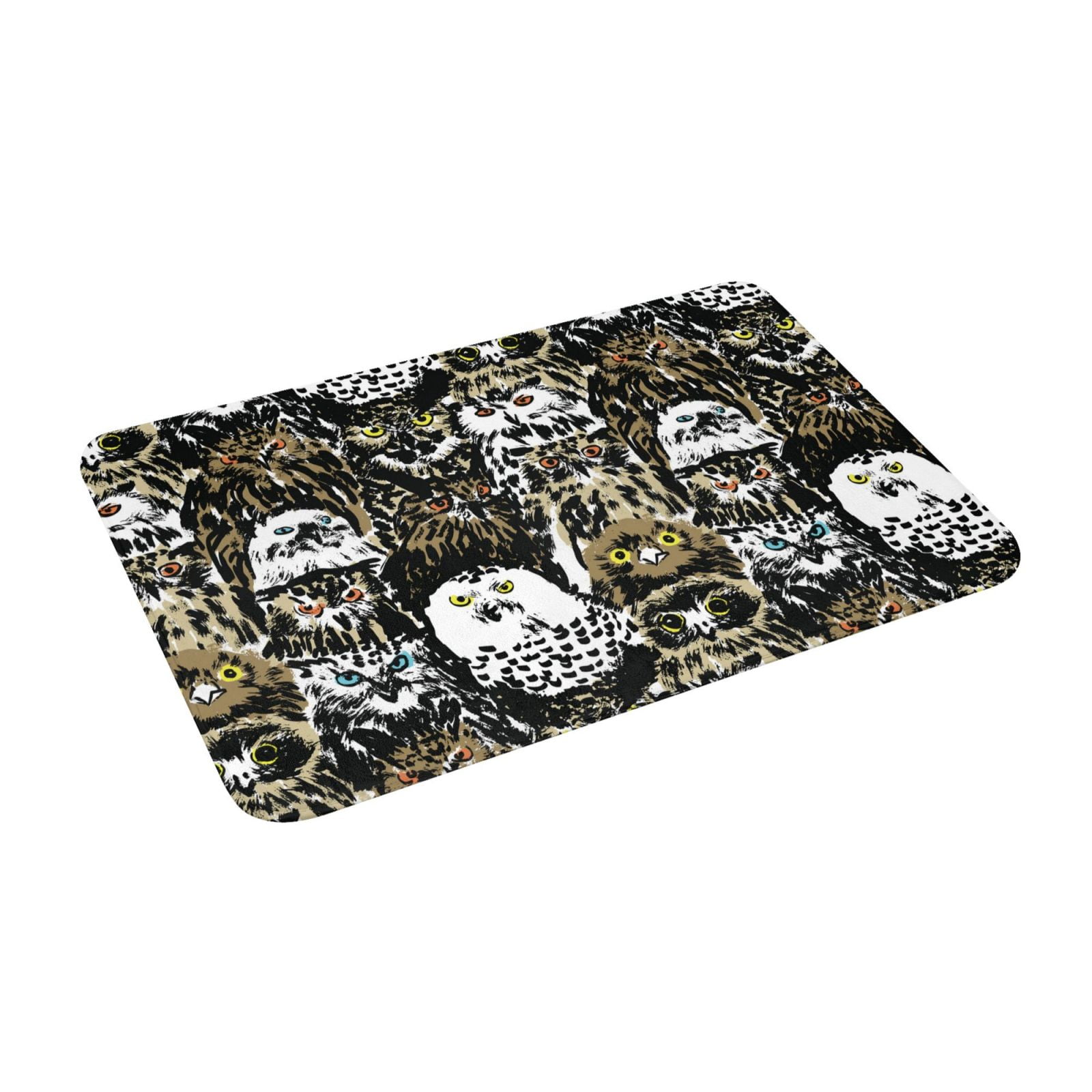 Haiem Ink Graffiti Owl Front Door Mat Indoor Outdoor Entrance ...