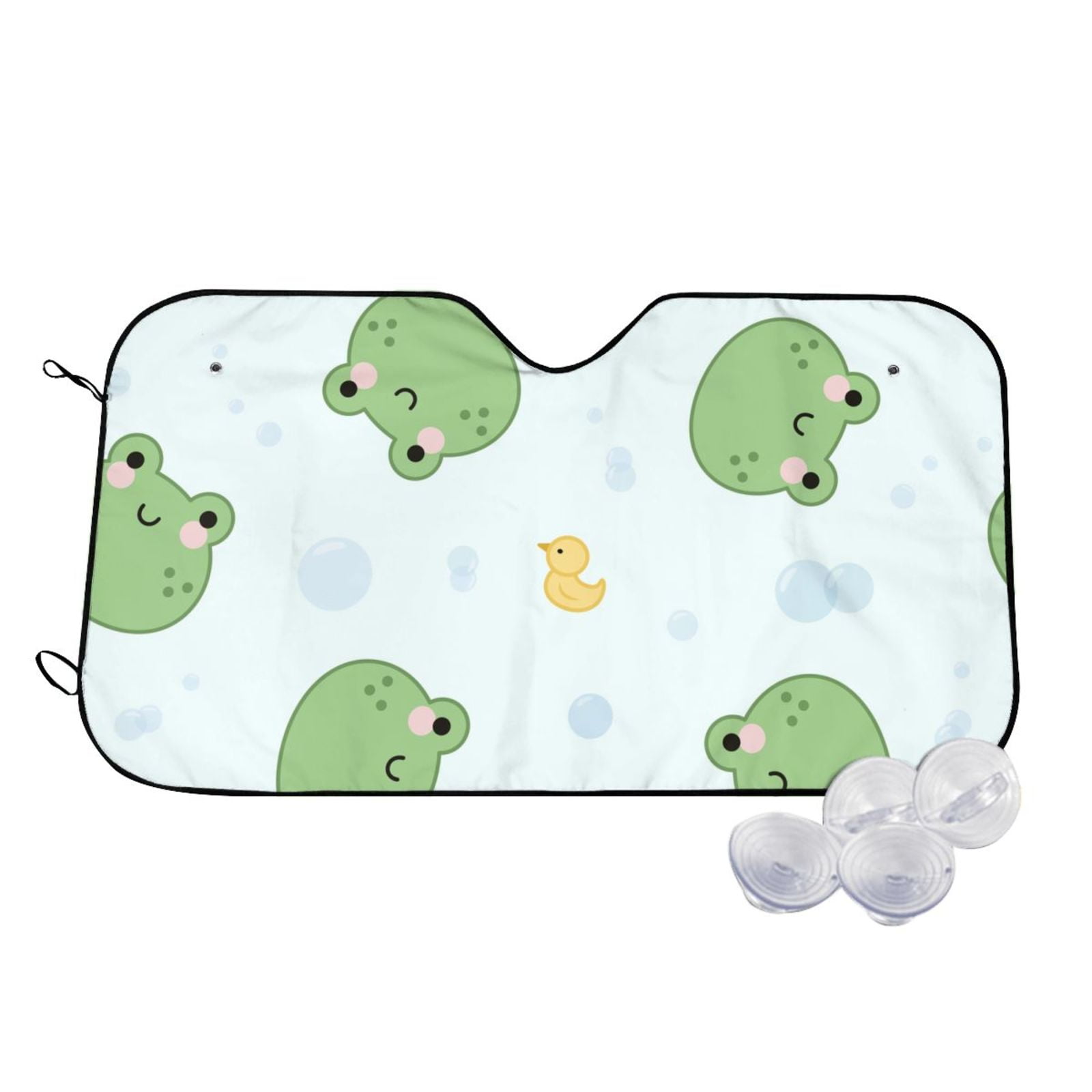 Haiem Kawaii Frogs Car Windshield Sun Shade - Blocks UV Rays Sun Visor ...