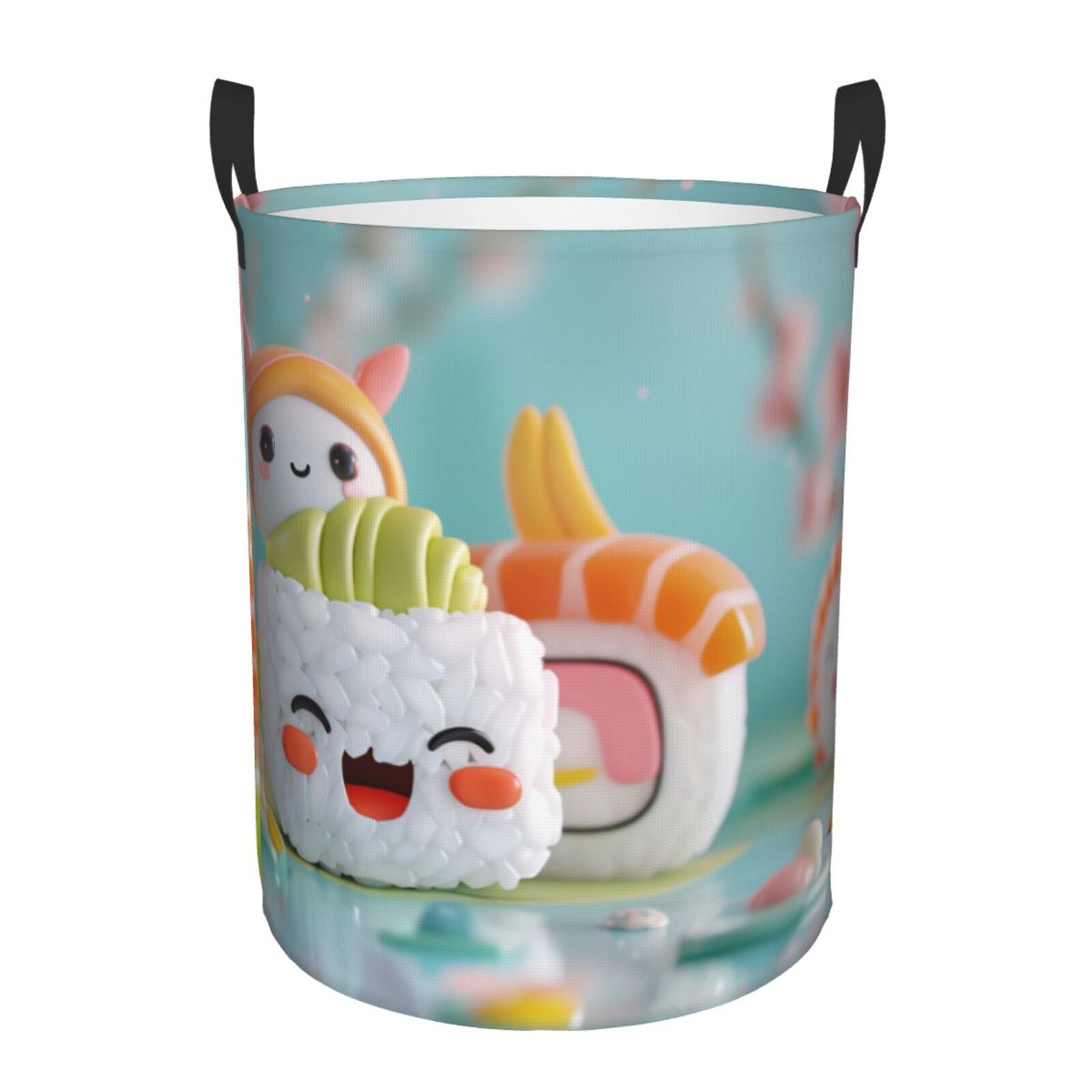 Haiem Kawaii Sushi Characters Delight Print Laundry Basket, Laundry ...