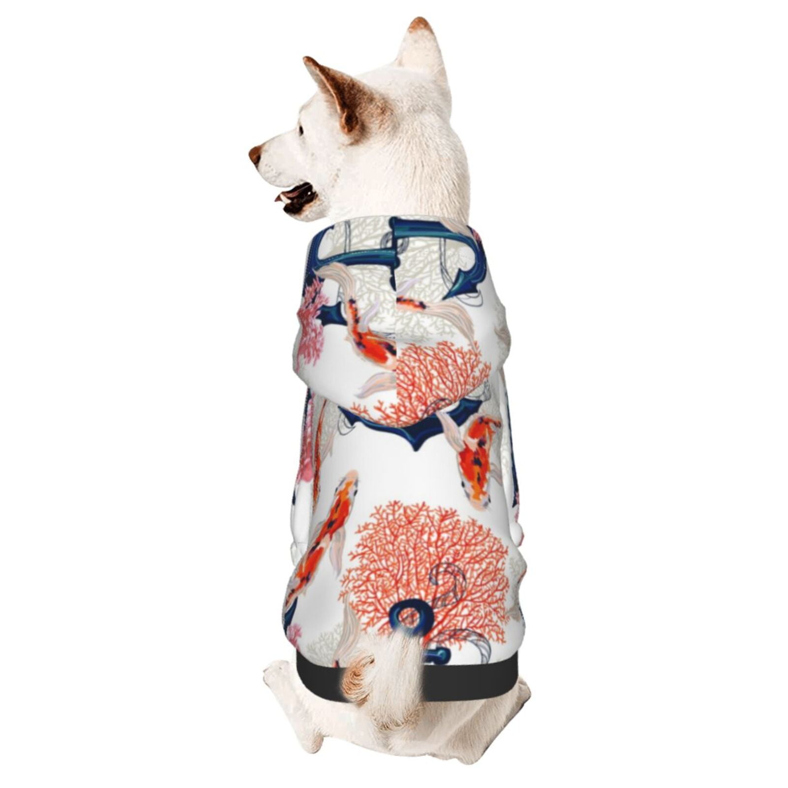 Haiem Koi Fish And Corals for Winter Dog Hoodie Sweatshirts with ...