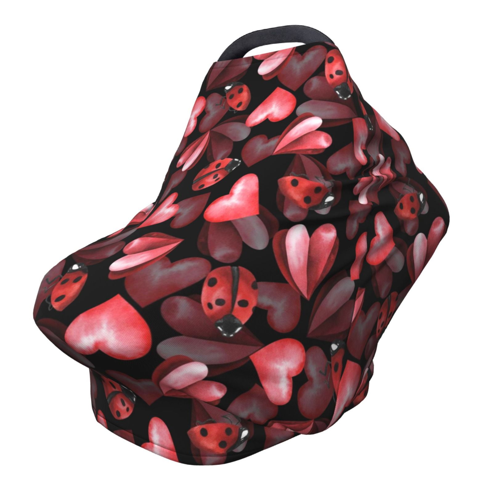 Haiem Ladybugs and Red Hearts Baby Nursing Cover & Nursing Poncho ...