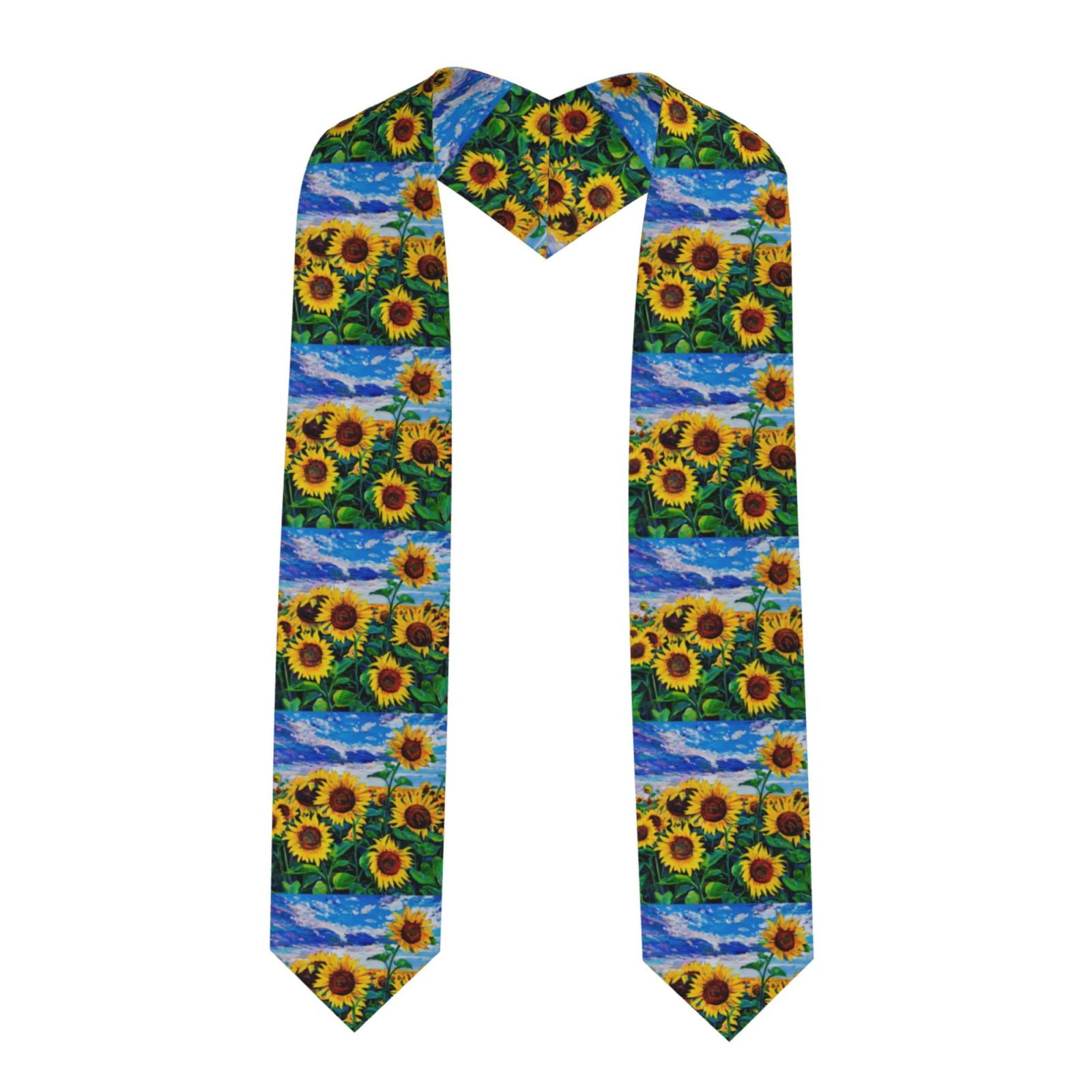 Haiem Landscape With Sunflowers Pattern Graduation Stole 2024 | Premium ...