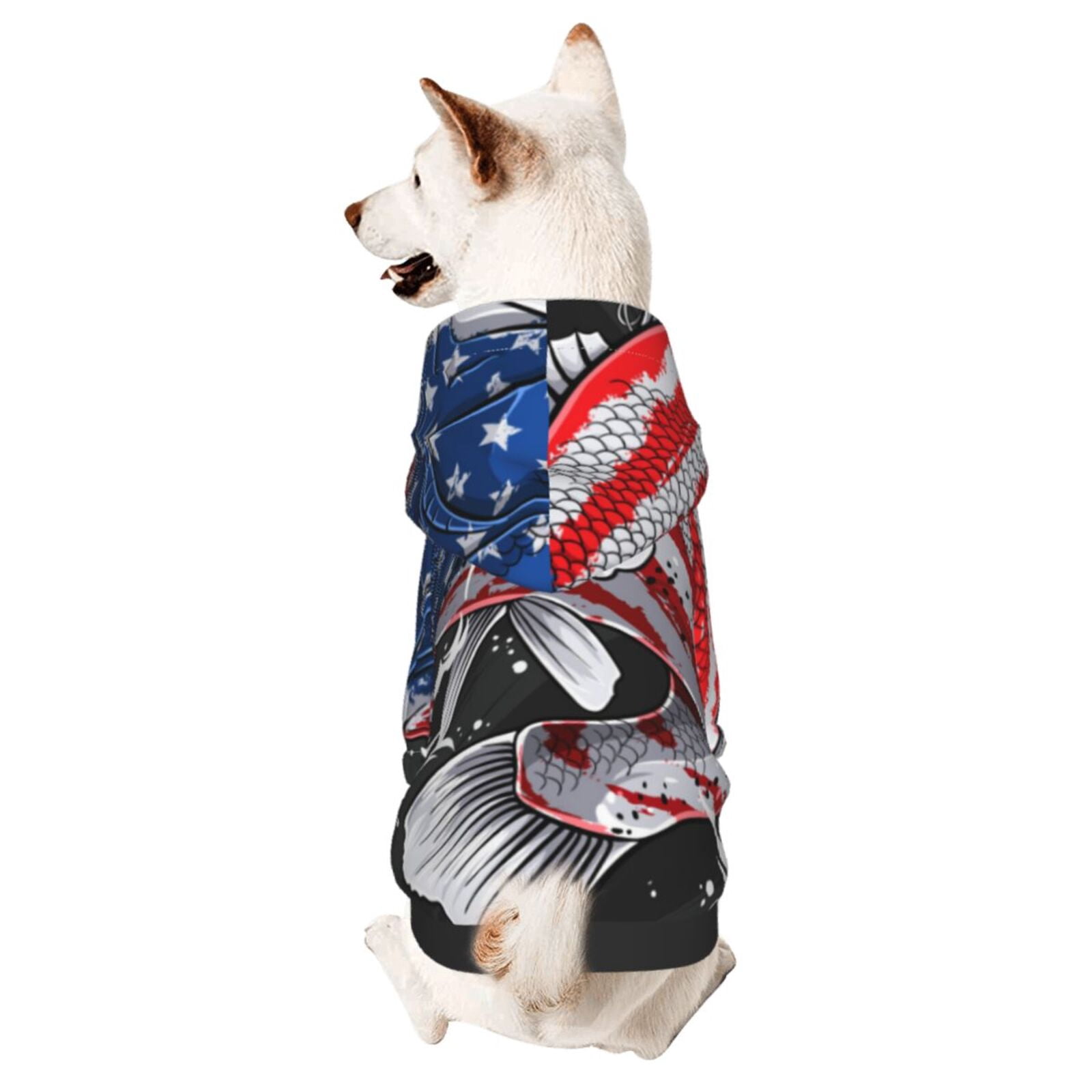 Haiem Largemouth Bass Fish in USA for Winter Dog Hoodie Sweatshirts ...