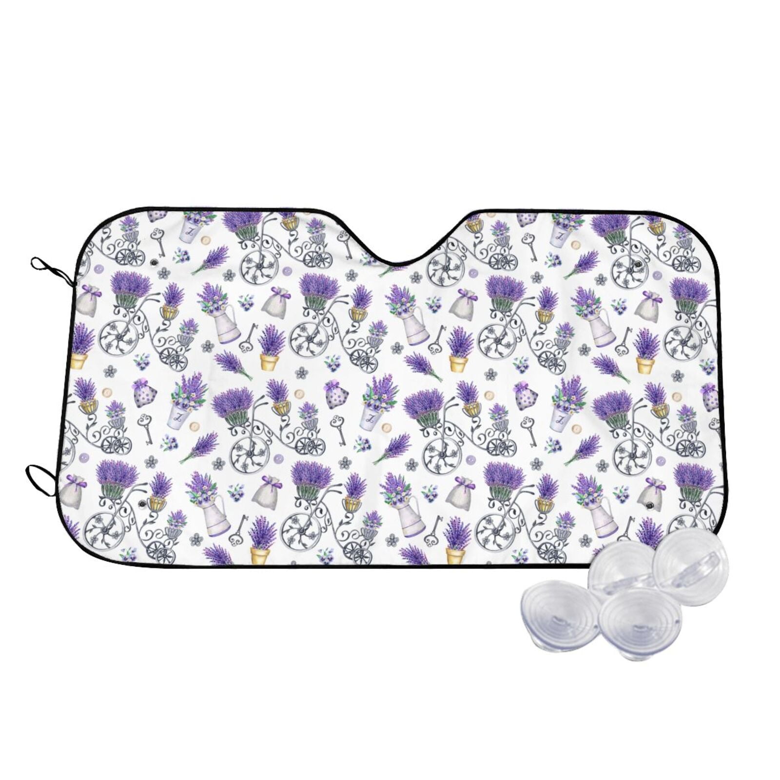 Haiem Lavender Bicycle Car Windshield Sun Shade - Blocks UV Rays Sun ...