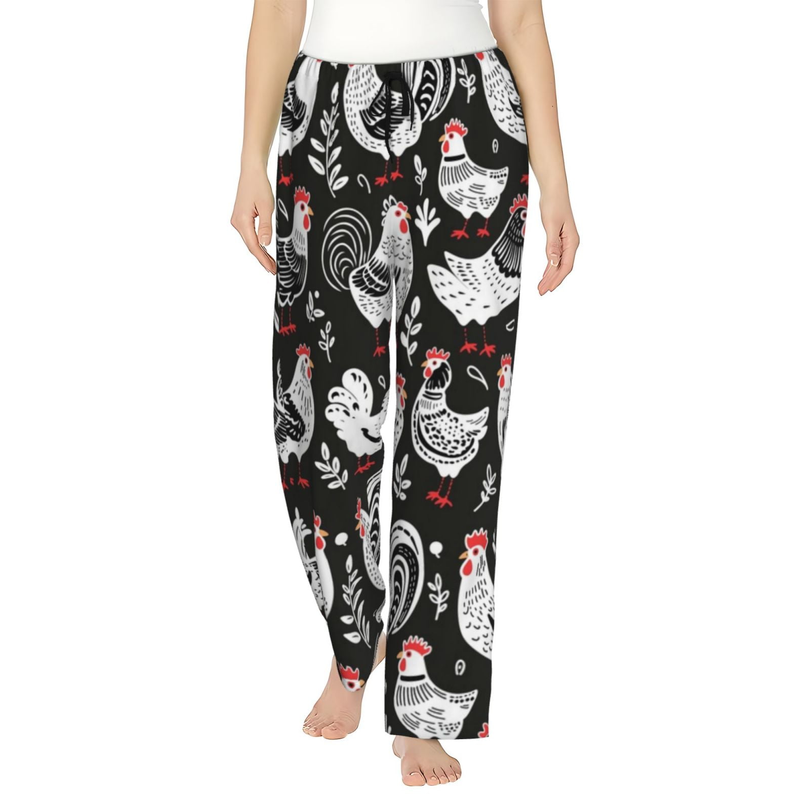 Haiem Laying Hens And Roosters Women's Pajama Pants Ultra Lightweight ...