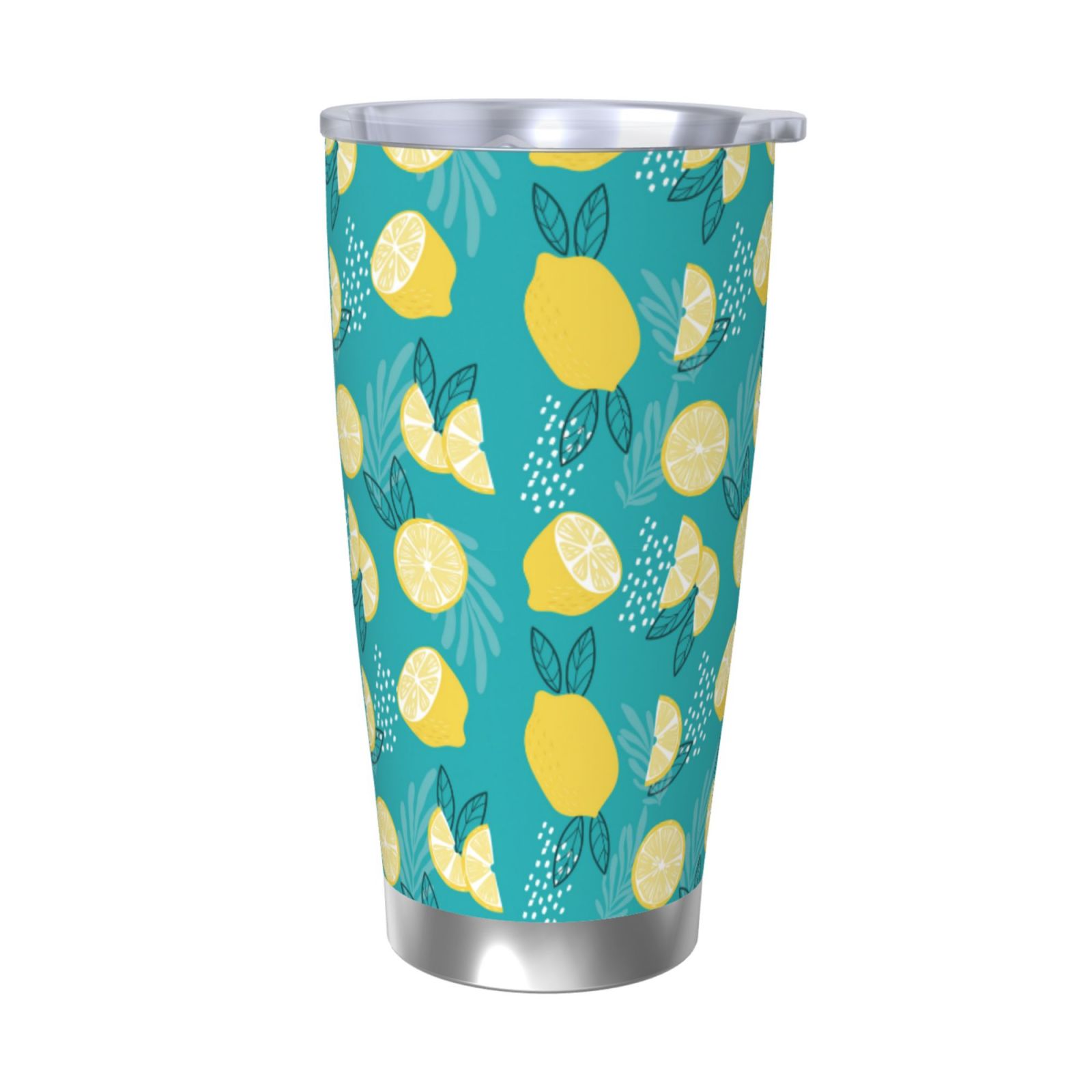 Haiem Lemon Blue Printed 20oz Straight Skinny Car Cups With Insulated ...