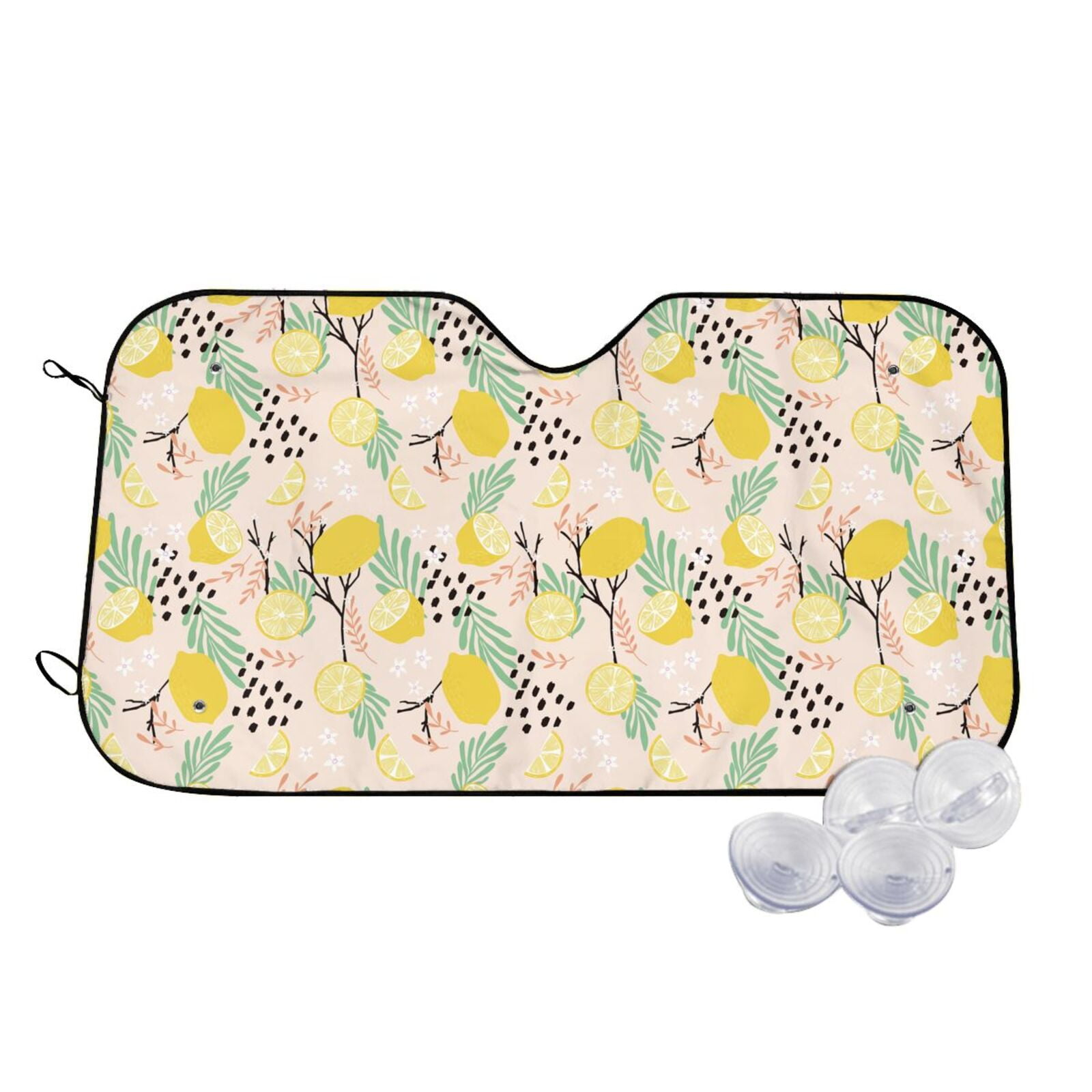 Haiem Lemon Leaves Car Windshield Sun Shade - Blocks UV Rays Sun Visor ...
