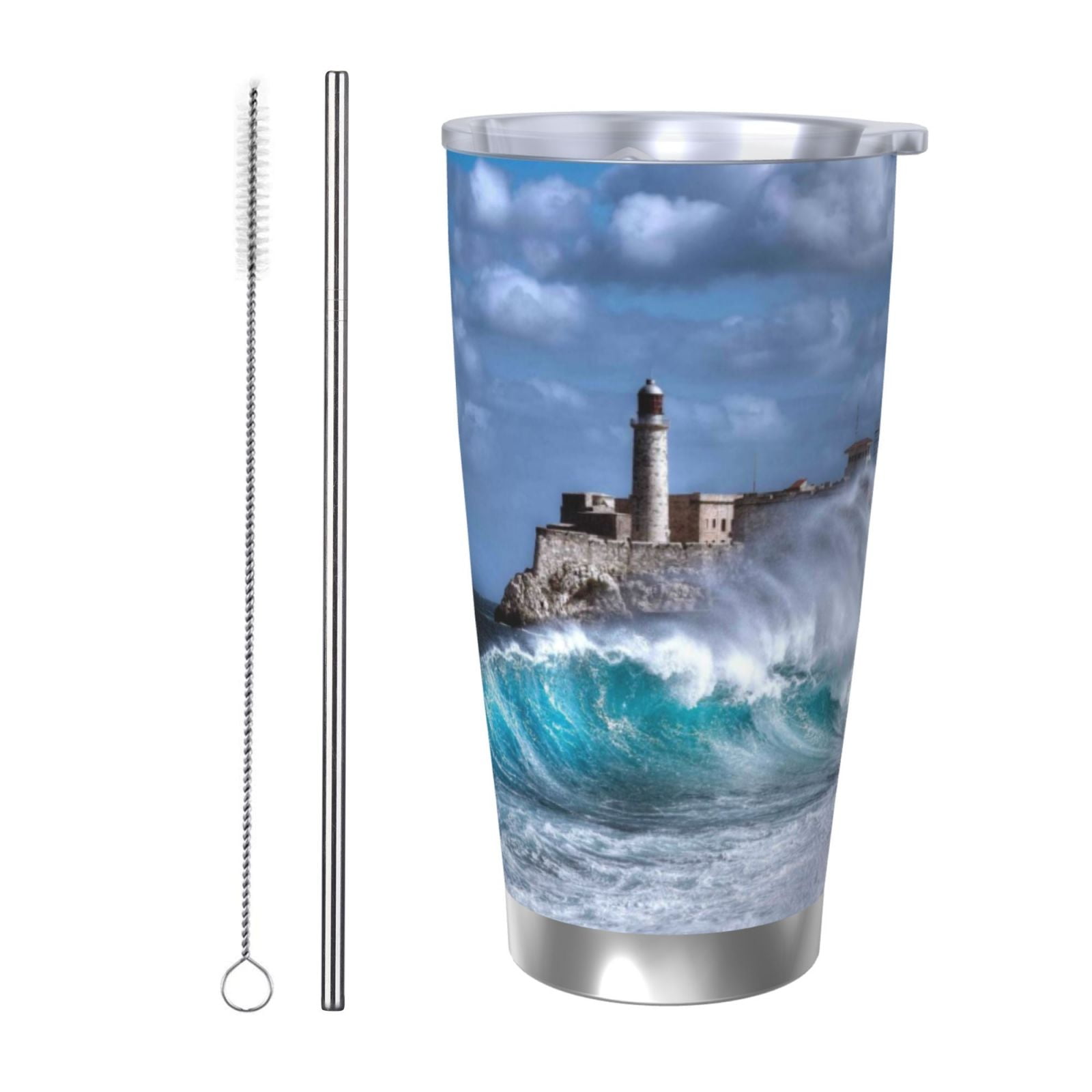 Haiem Lighthouse in Havana Printed 20oz Straight Skinny Car Cups With ...