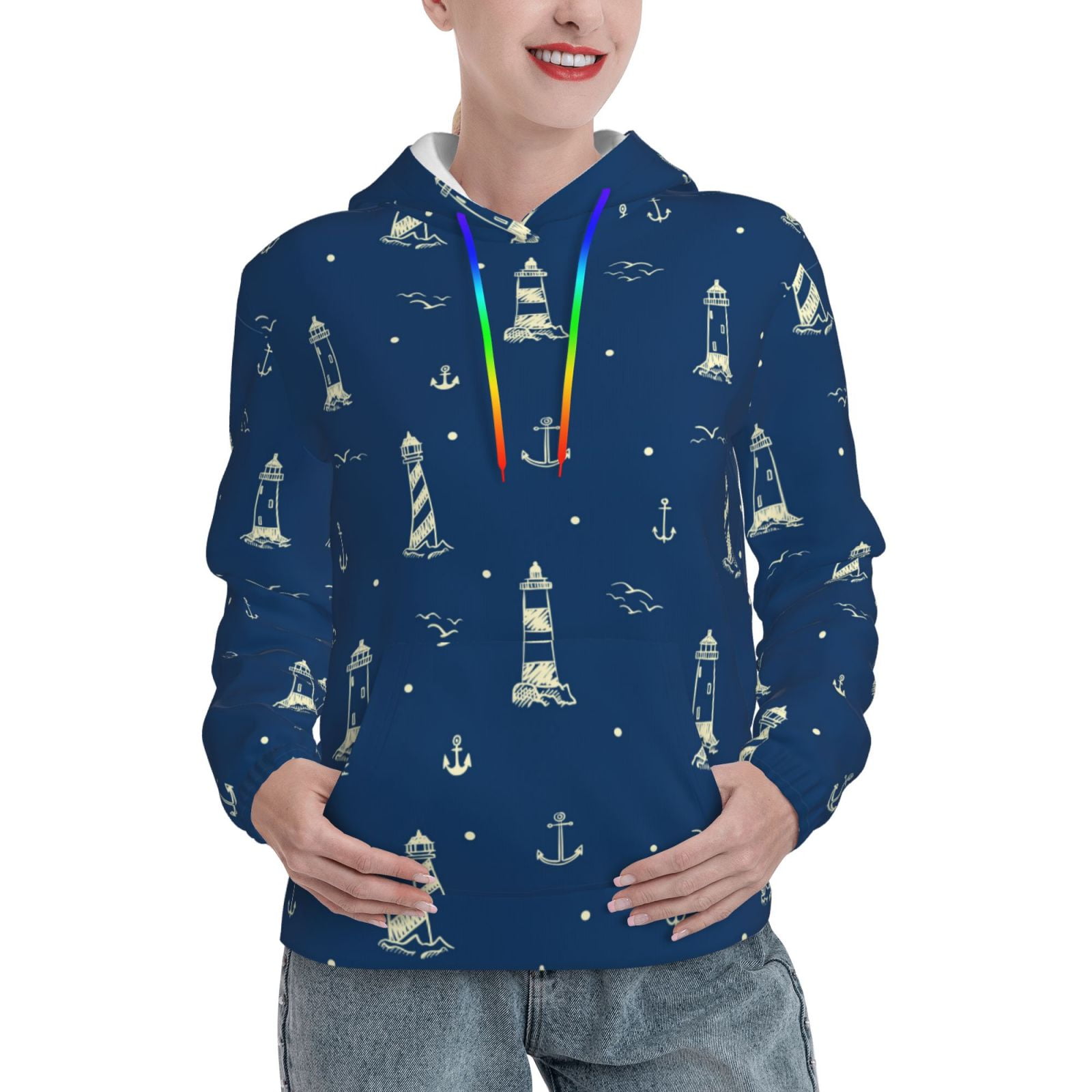 Haiem Lighthouses and Anchors for Women's Fashion Hoodies & Sweatshirts ...