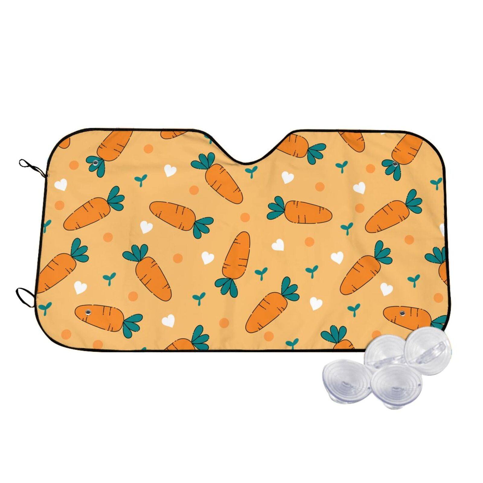 Haiem Love Carrot Car Windshield Sun Shade - Blocks UV Rays Sun Visor ...