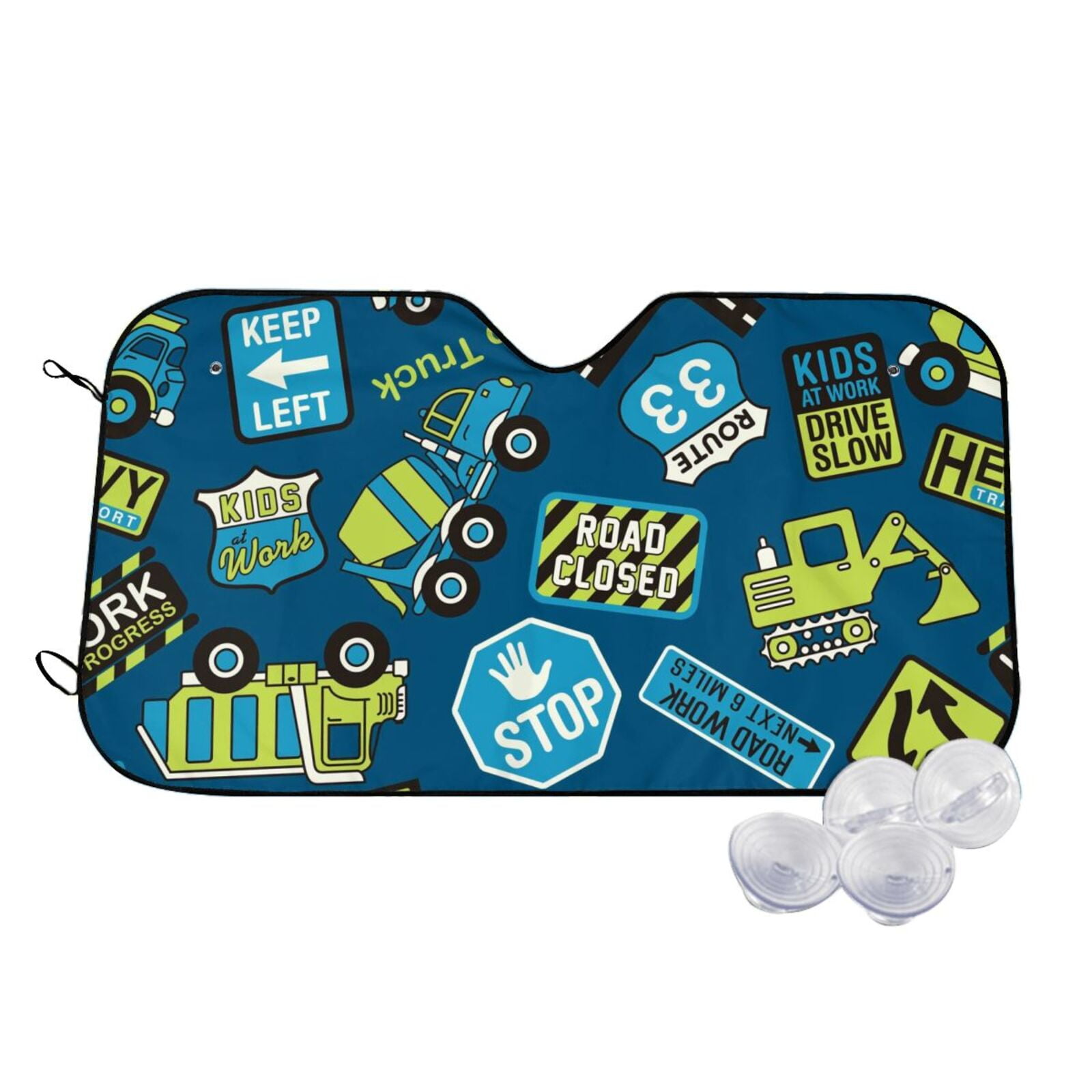 Haiem Machinery Road Construction Car Windshield Sun Shade - Blocks UV ...