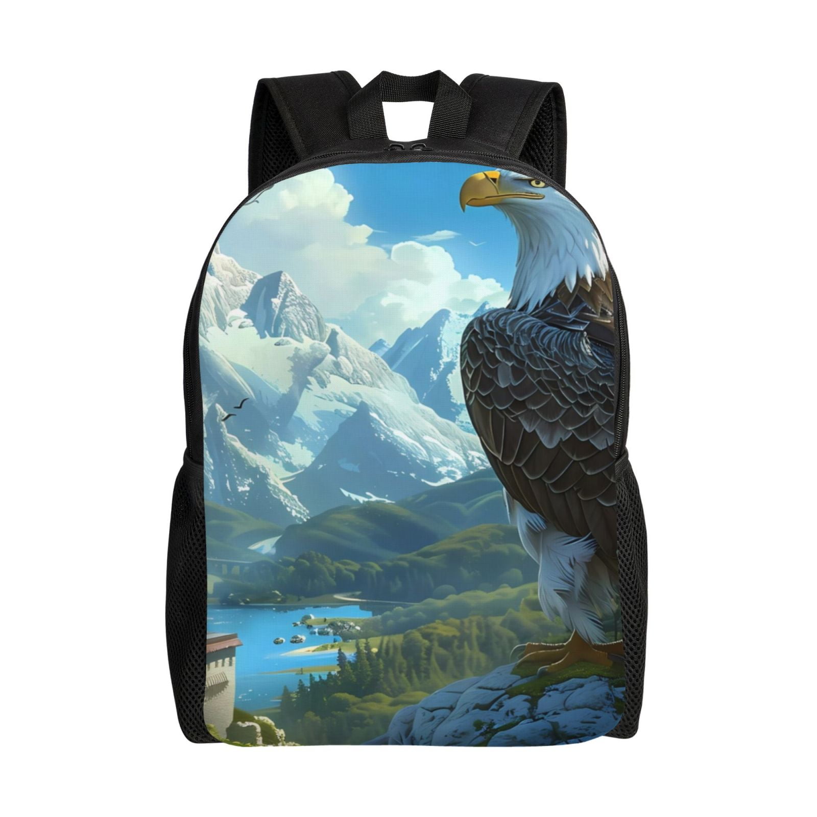 Haiem Majestic Eagle Over Castle Backpack - Stylish and Durable 15-inch ...