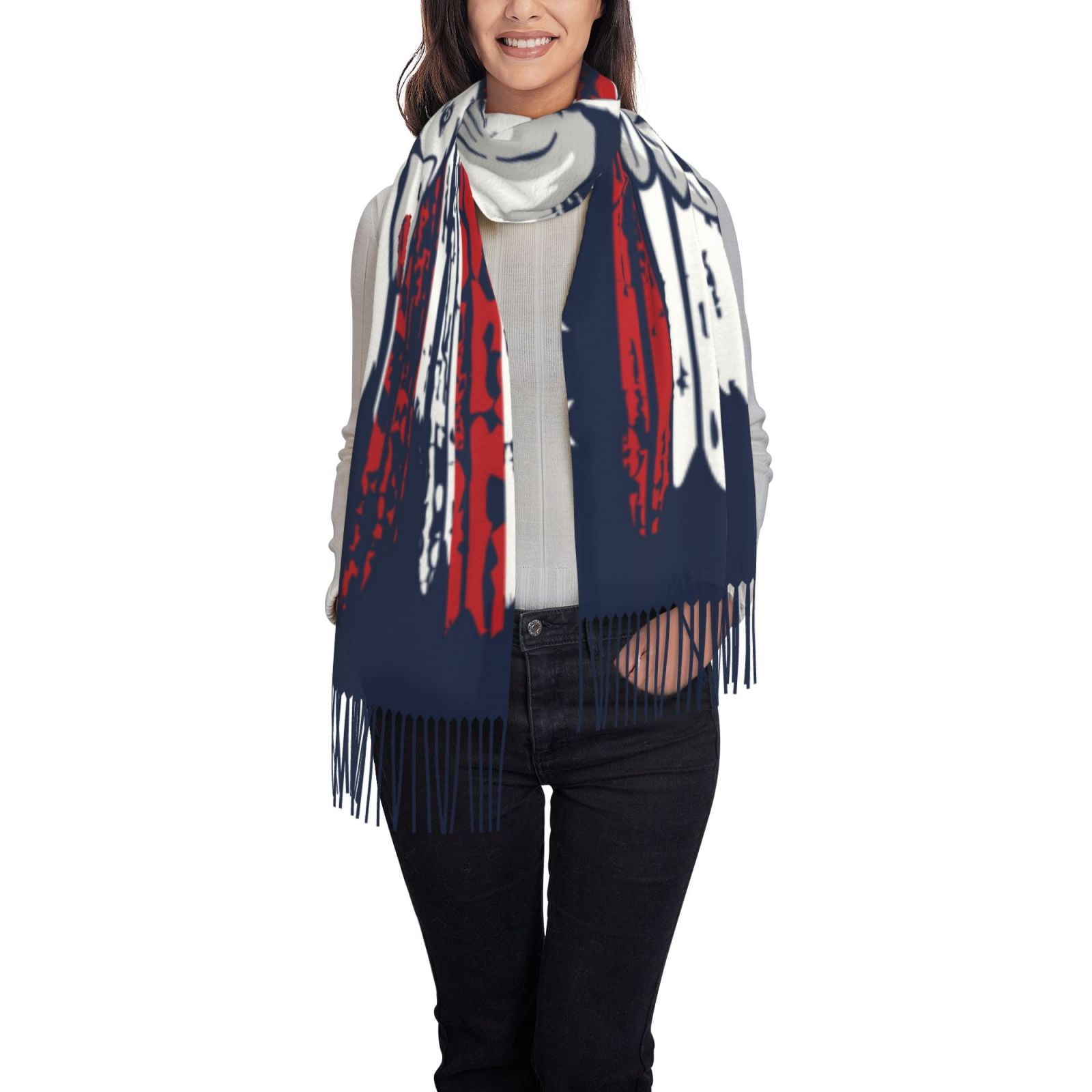 Haiem Mallard Duck With American Flag Pattern Women's Long Blanket ...