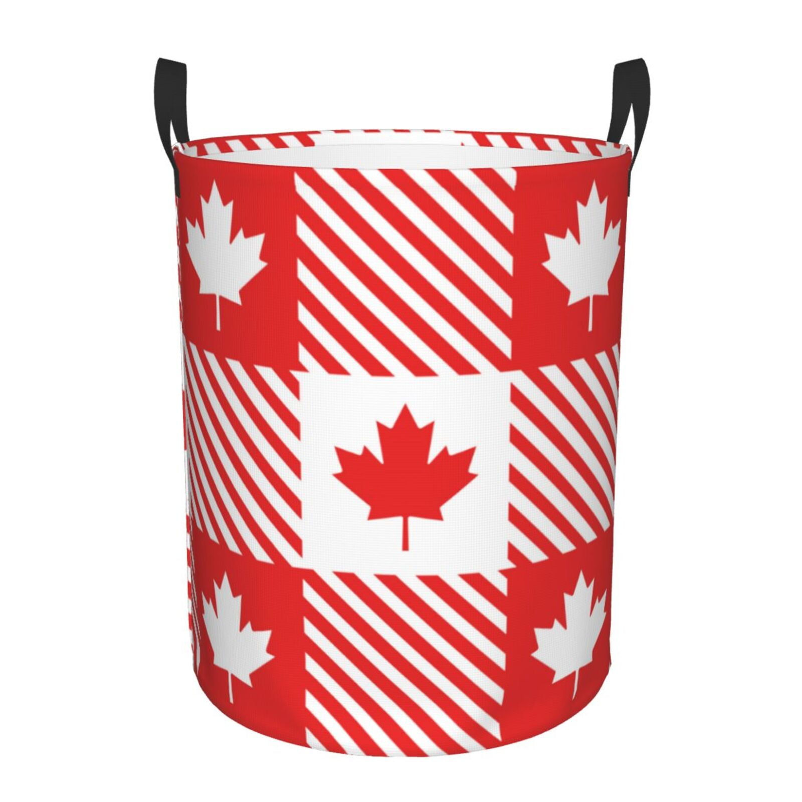 Haiem Maple Leaves1 Leather Dirty Clothes Laundry Basket,Sturdy ...