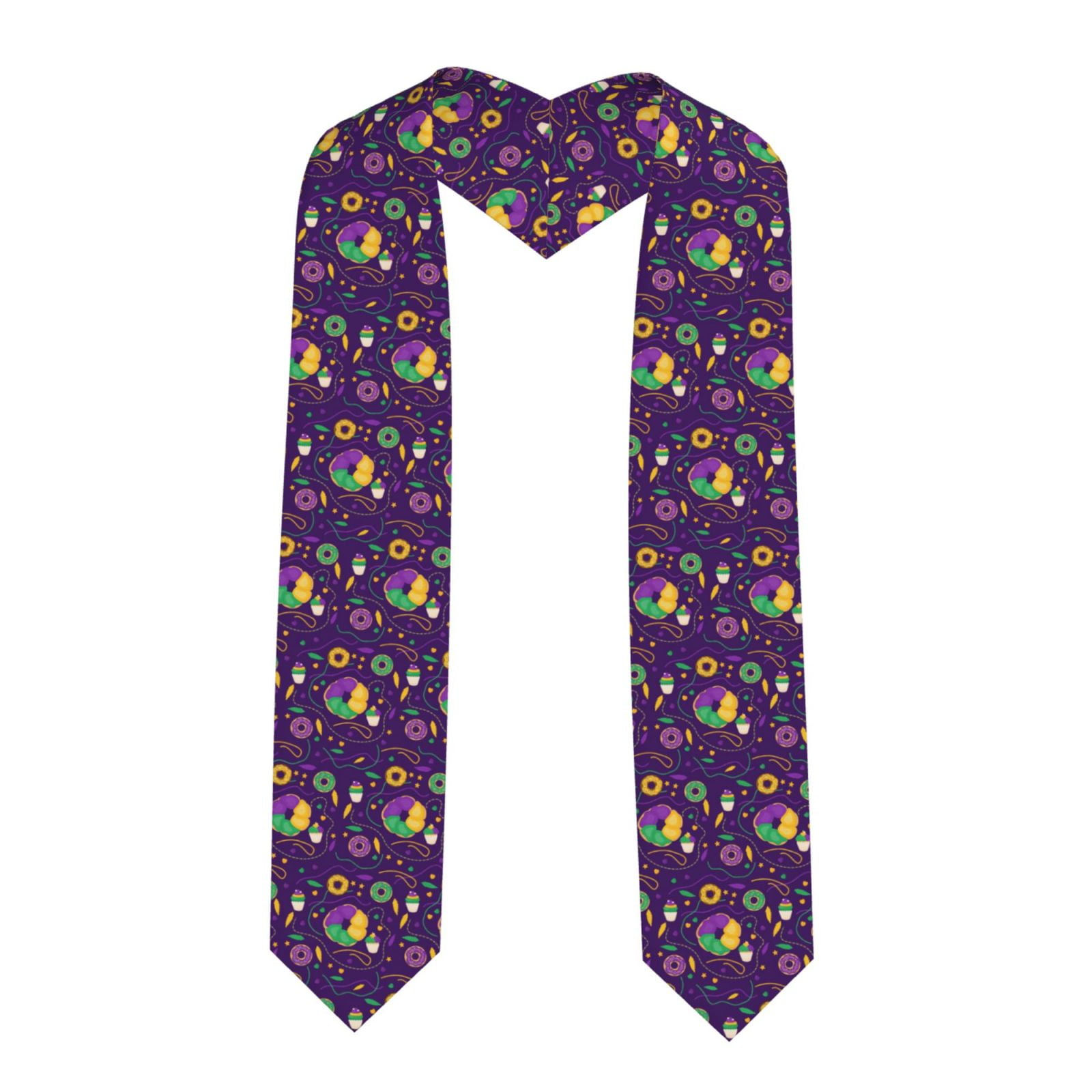 Haiem Mardi Gras and Donuts Pattern Graduation Stole 2024 | Premium ...