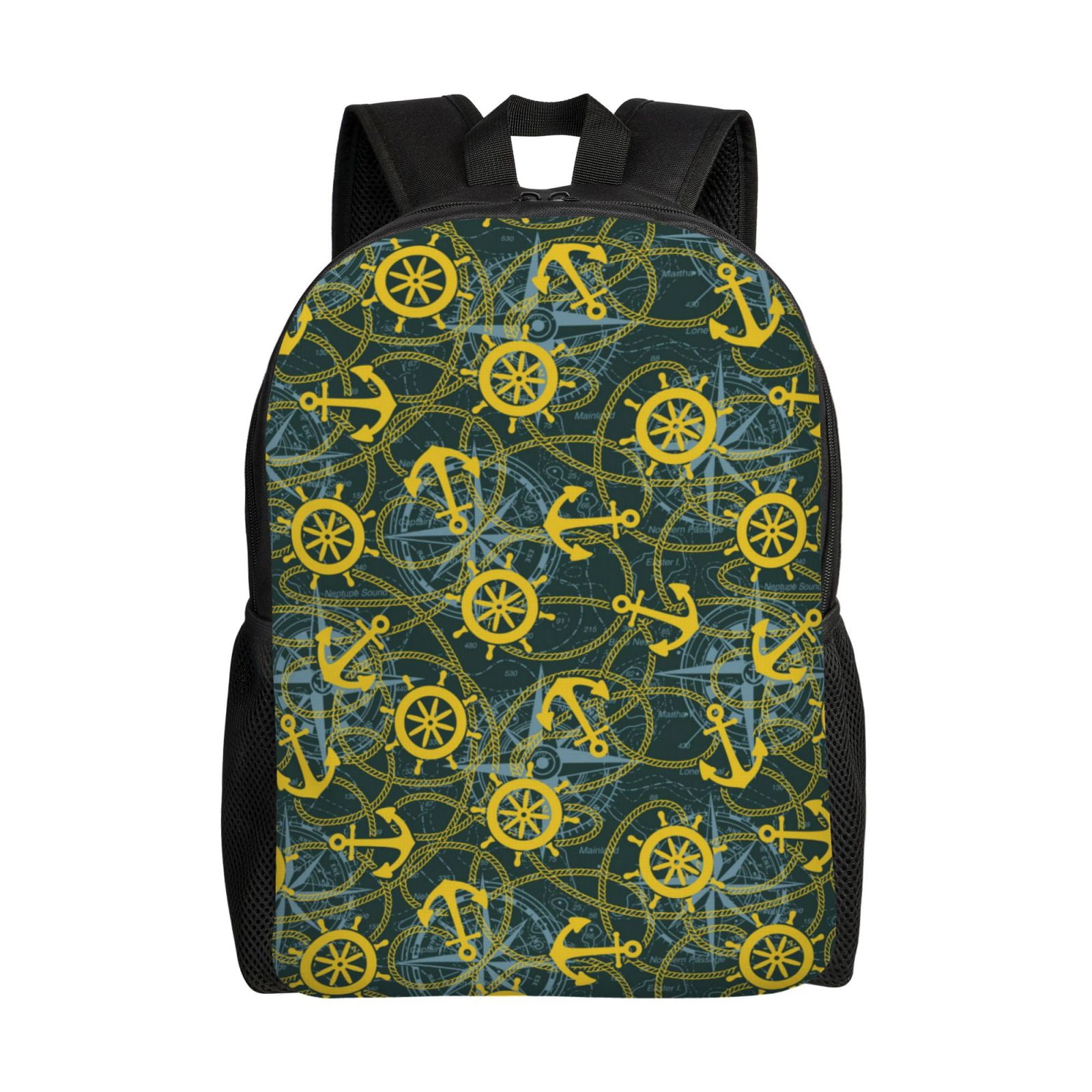 Haiem Marine Anchors And Compass Backpack - Stylish and Durable 15-inch ...