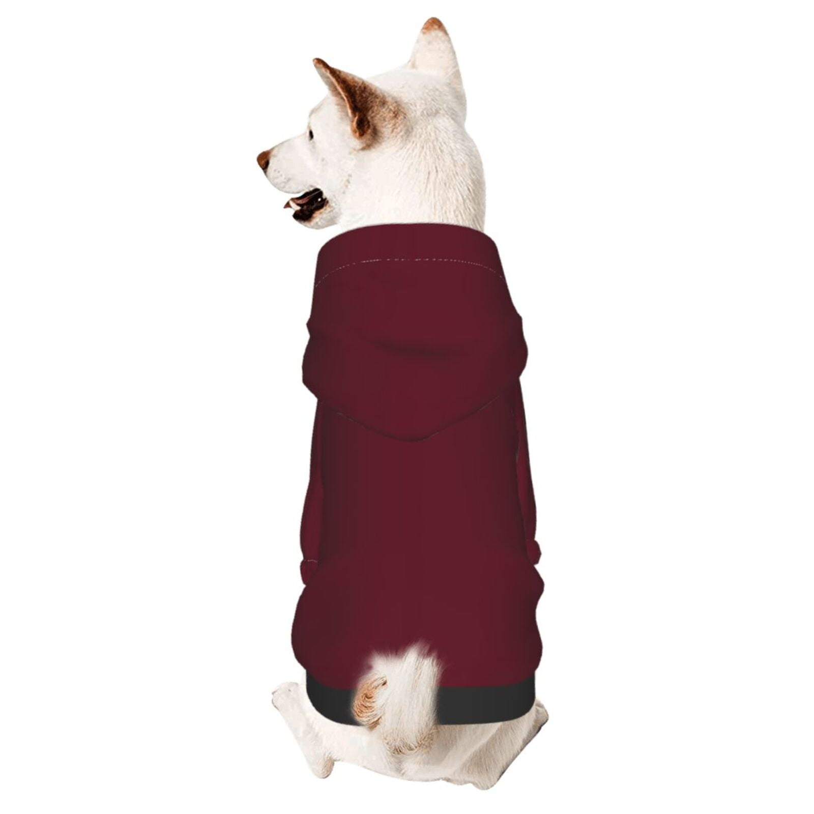 Haiem Maroon for Winter Dog Hoodie Sweatshirts with Pockets Warm Dog ...