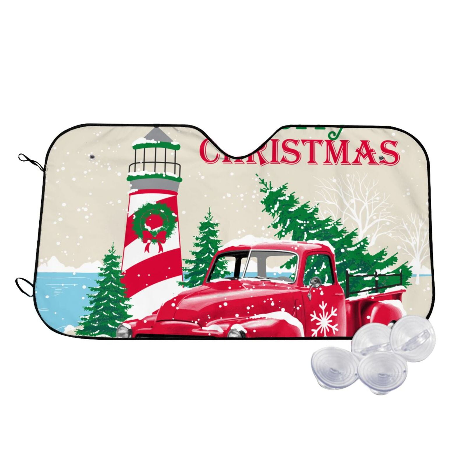 Haiem Merry Christmas 1 Car Windshield Sun Shade - Blocks UV Rays Sun ...