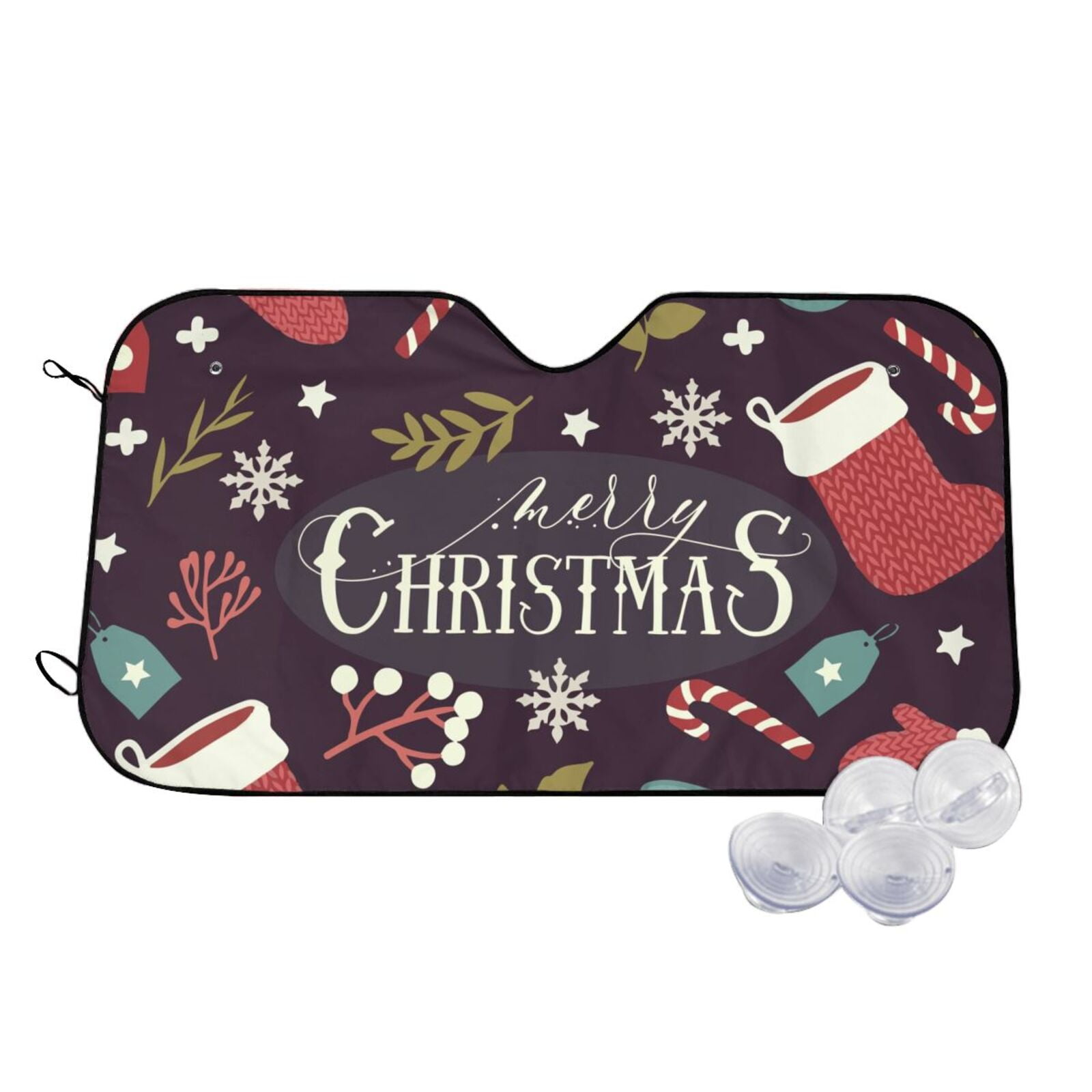 Haiem Merry Christmas Car Windshield Sun Shade - Blocks UV Rays Sun ...