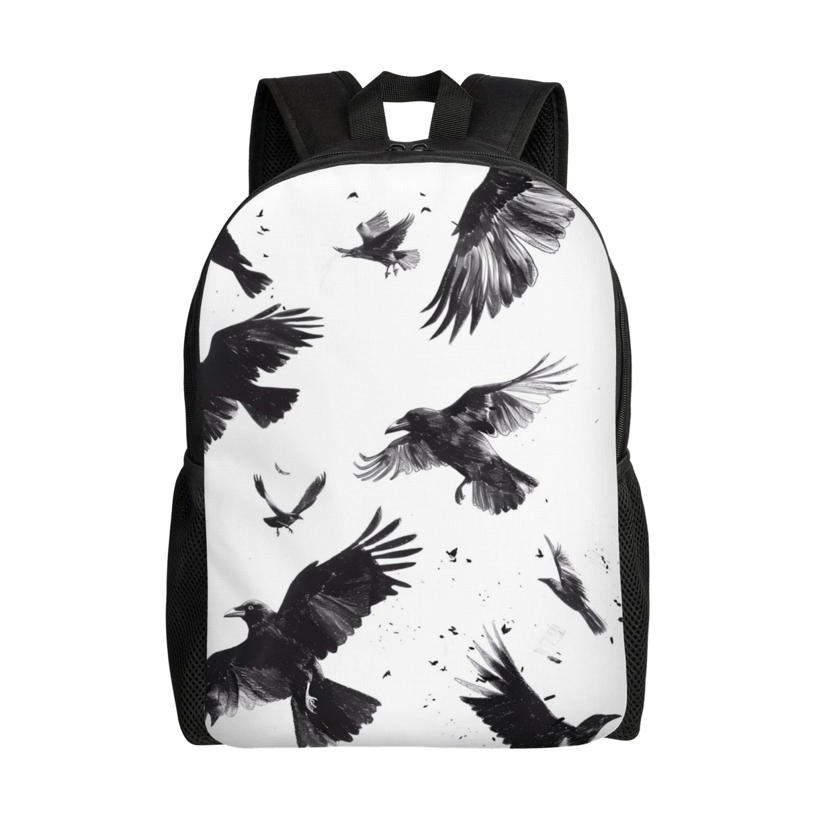 Haiem Monochrome Flying Ravens Backpack - Stylish and Durable 15-inch ...