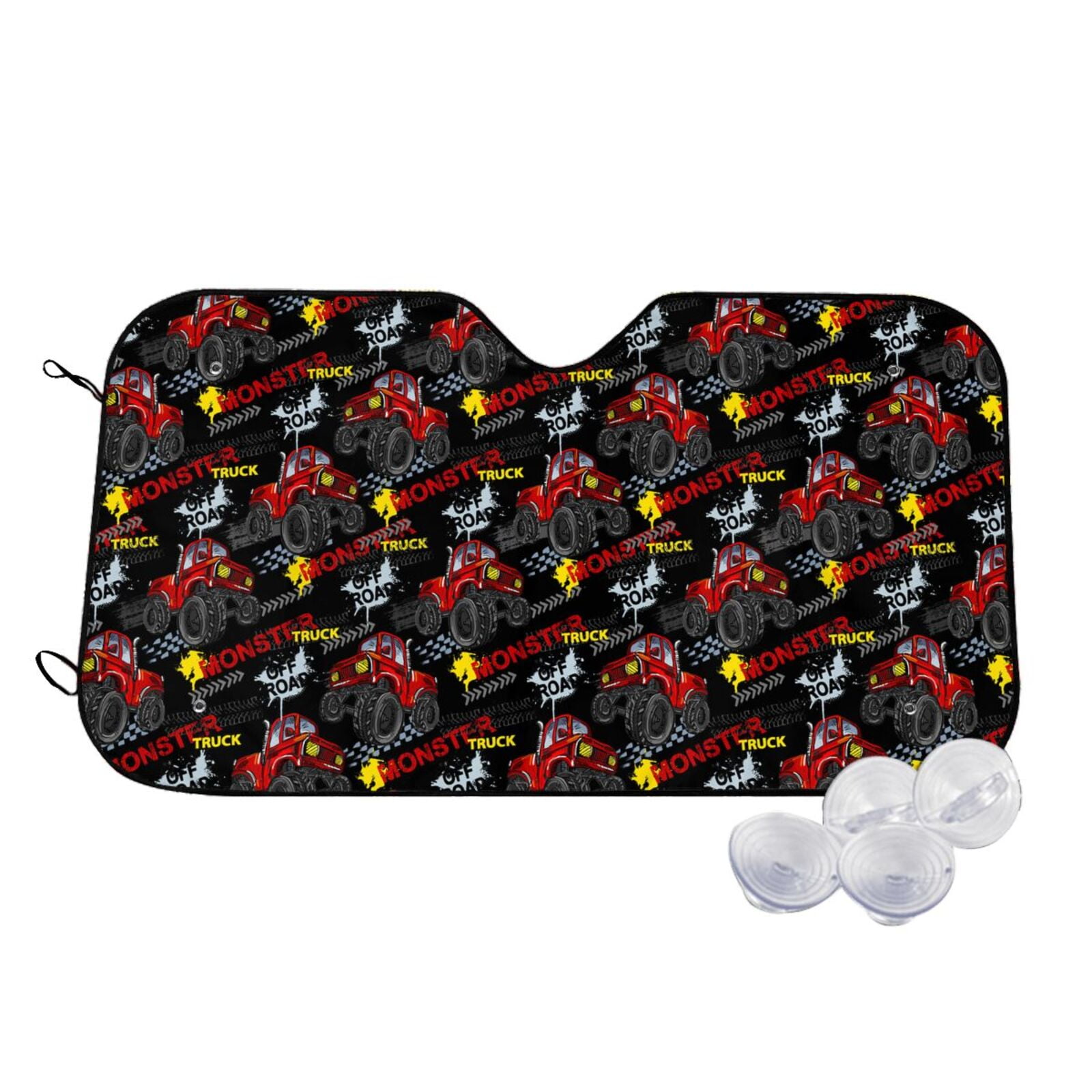 Haiem Monster Truck Car Windshield Sun Shade - Blocks UV Rays Sun Visor ...