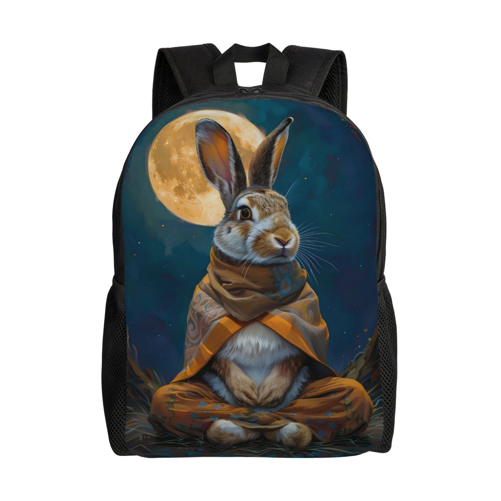 Haiem Moon Night Sky Cute Rabbit Backpack - Stylish and Durable 15-inch ...