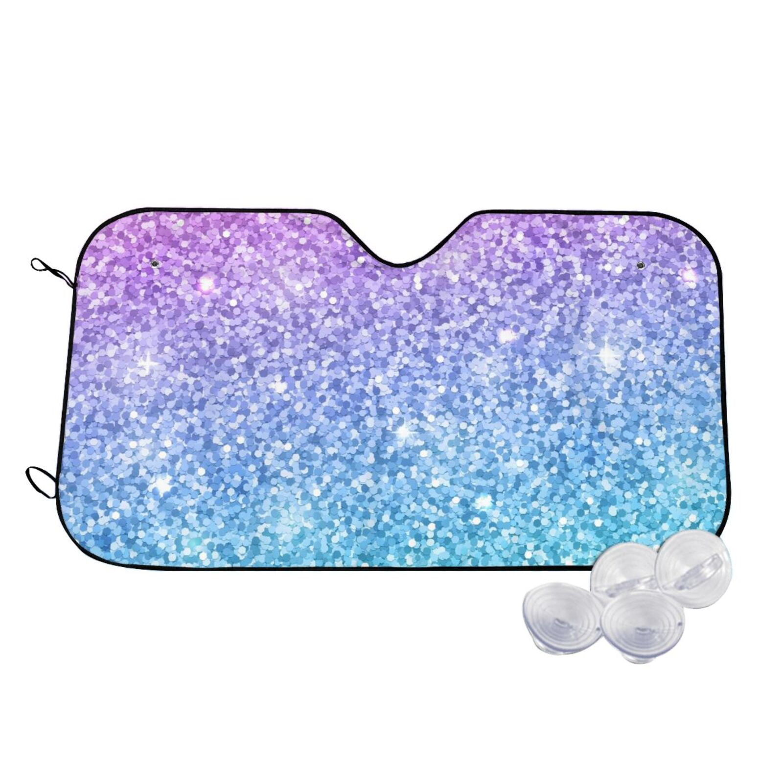 Haiem Multicolor Glitter Car Windshield Sun Shade - Blocks UV Rays Sun ...