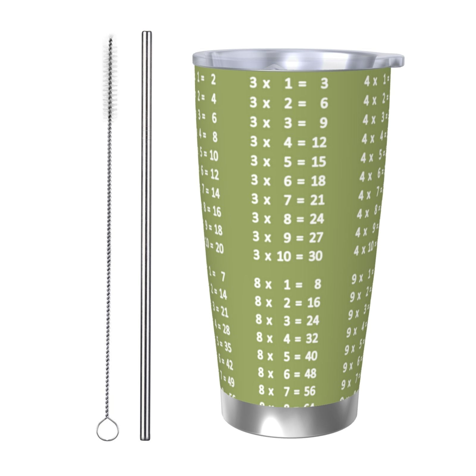 Haiem Multiplication Table1 Printed 20oz Straight Skinny Car Cups With ...