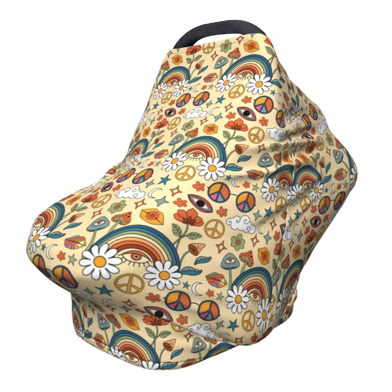 Haiem Mushrooms And Rainbows Peace Baby Nursing Cover & Nursing Poncho ...