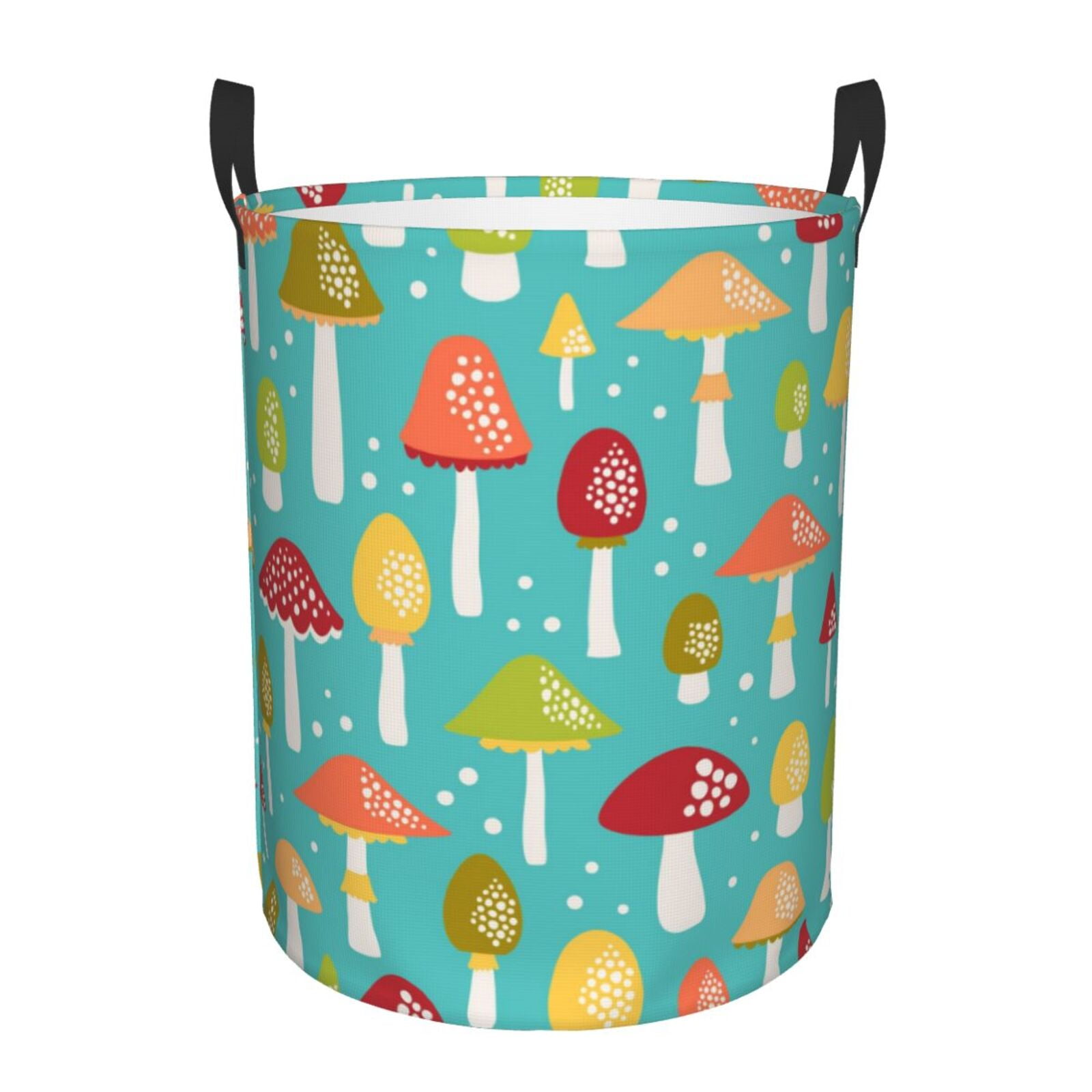Haiem Mushrooms Leather Dirty Clothes Laundry Basket,Sturdy ...