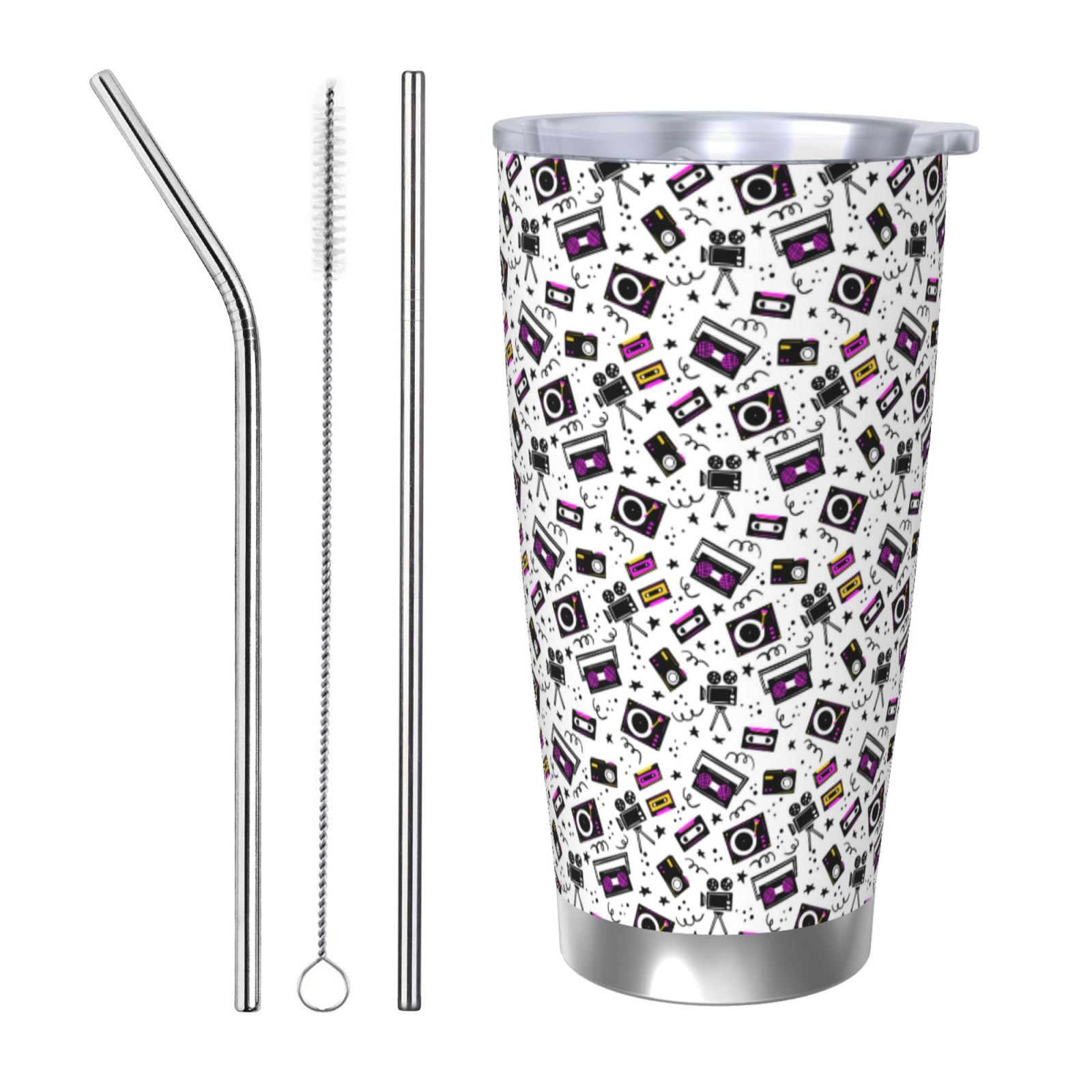 Haiem Music Player Printed 20oz Straight Skinny Car Cups With Insulated ...