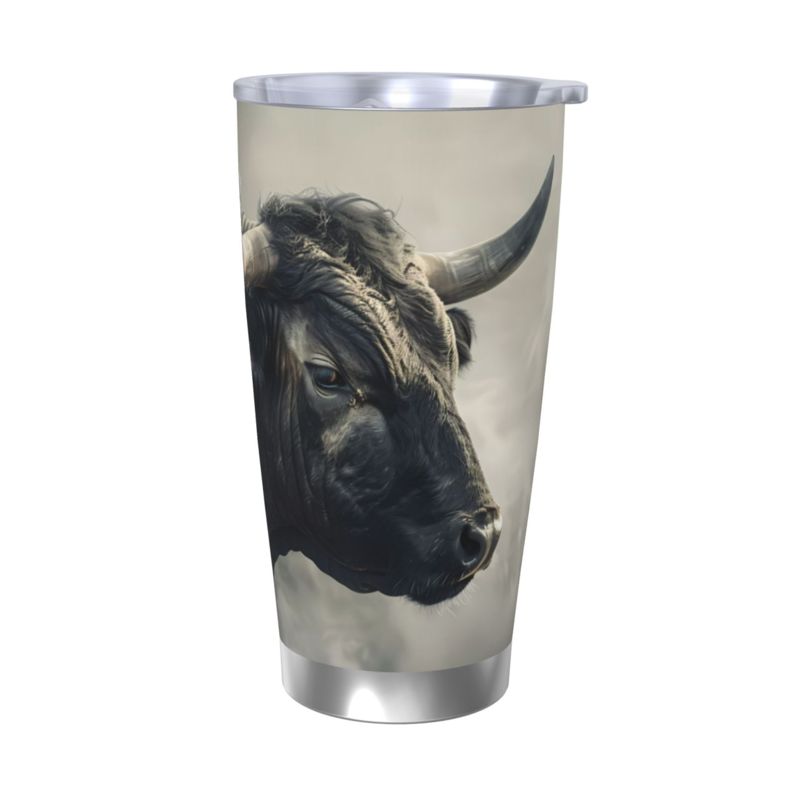 Haiem Mystical Bull in Fog Printed 20oz Straight Skinny Car Cups With ...