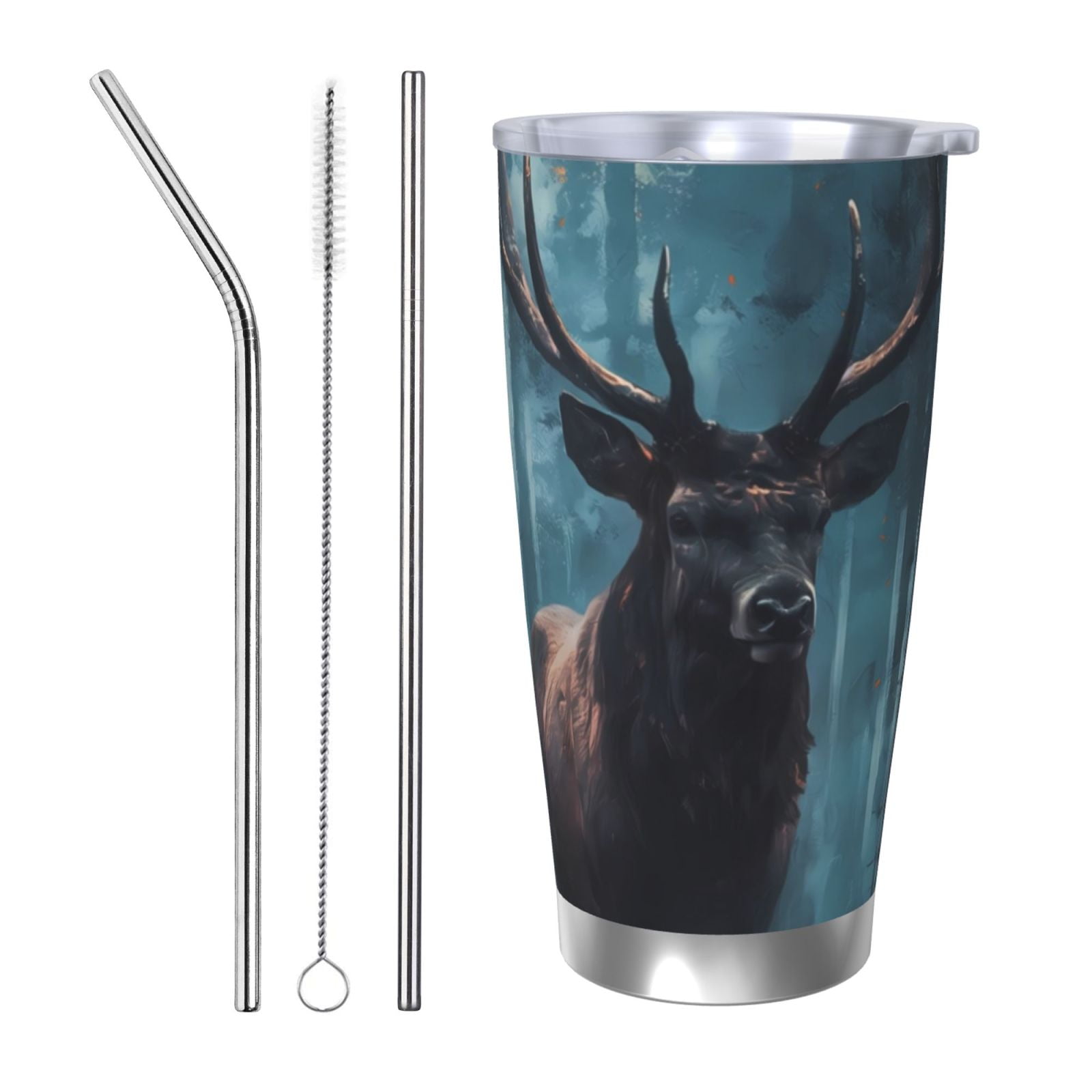 Haiem Mystical Forest Elk Printed 20oz Straight Skinny Car Cups With ...