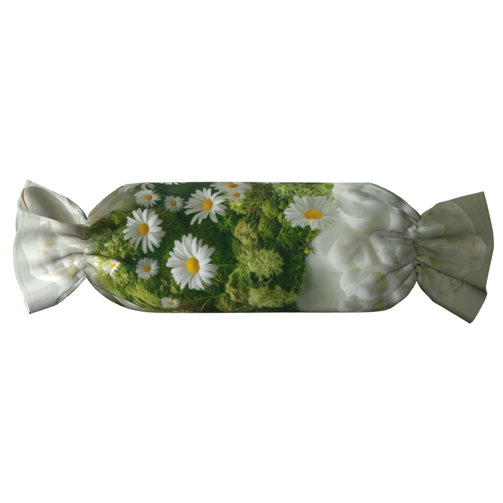Haiem Nature Hand Daisies Art for Round Cervical Roll Cylinder Bolster ...