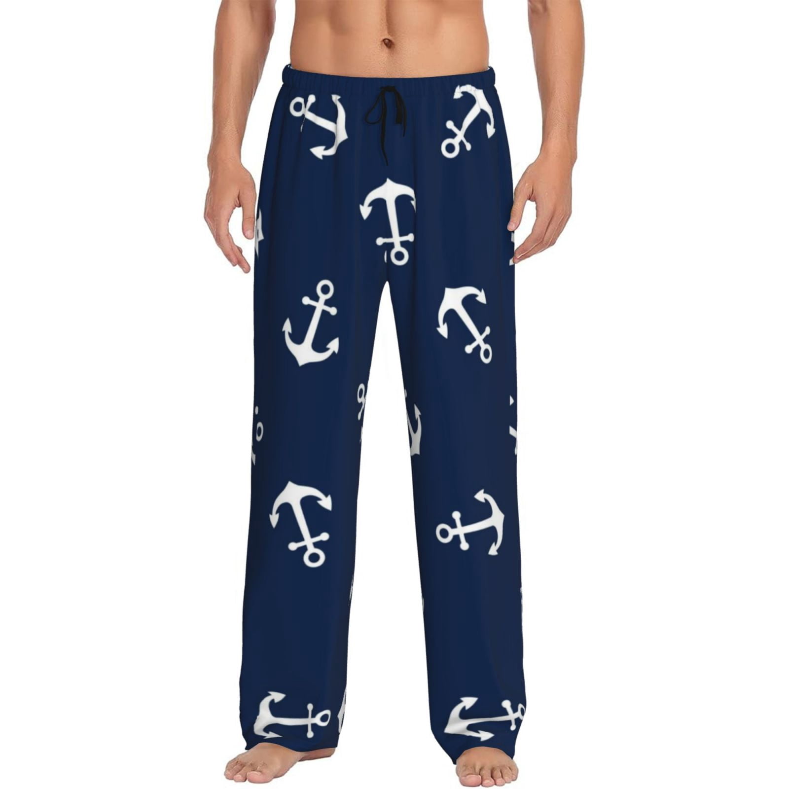 Haiem Nautical Themed Simple Anchors Men's Pajama Pants Ultra ...