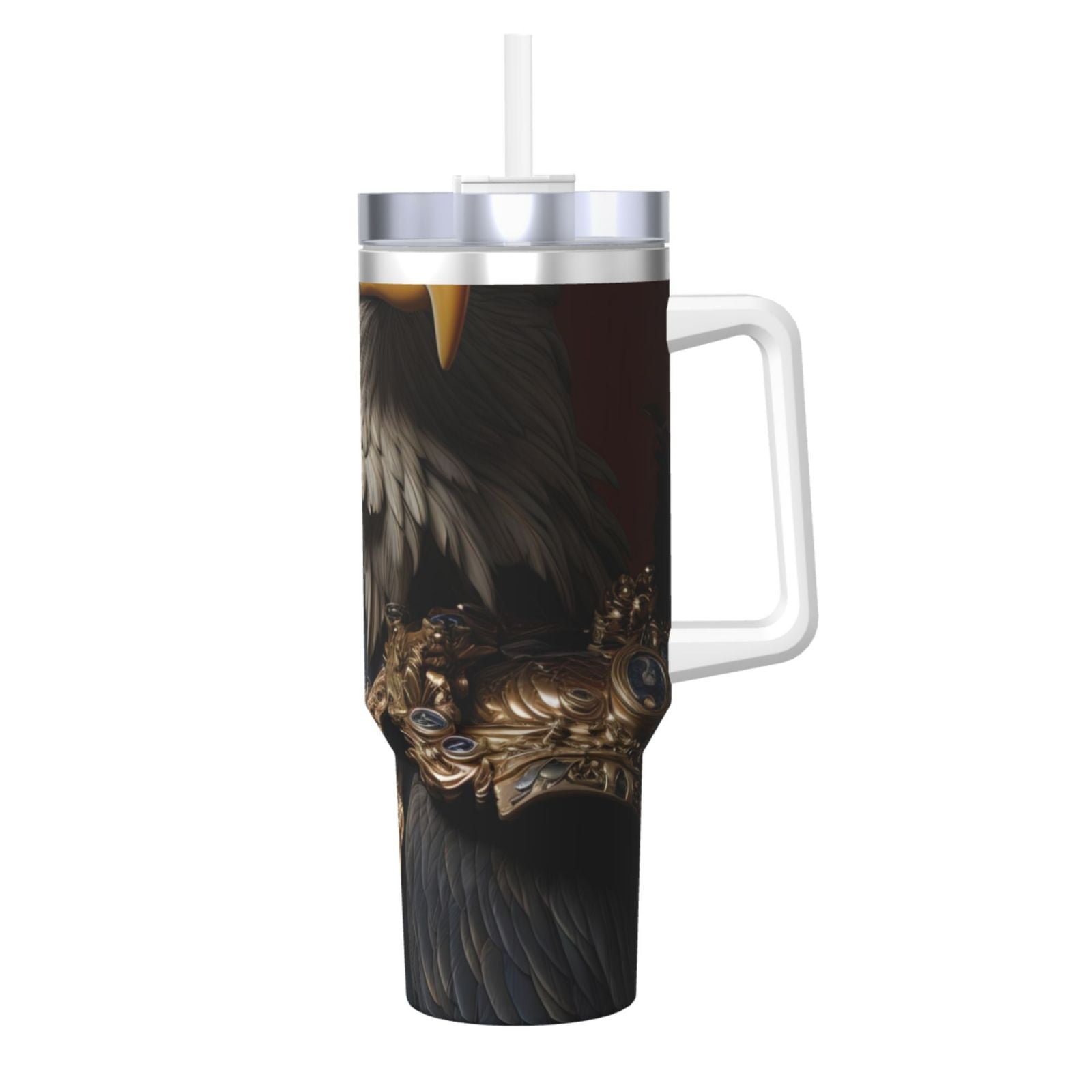 Haiem Noble Style Bald Eagle Printed 40OZ Ice Bully With Handle ...